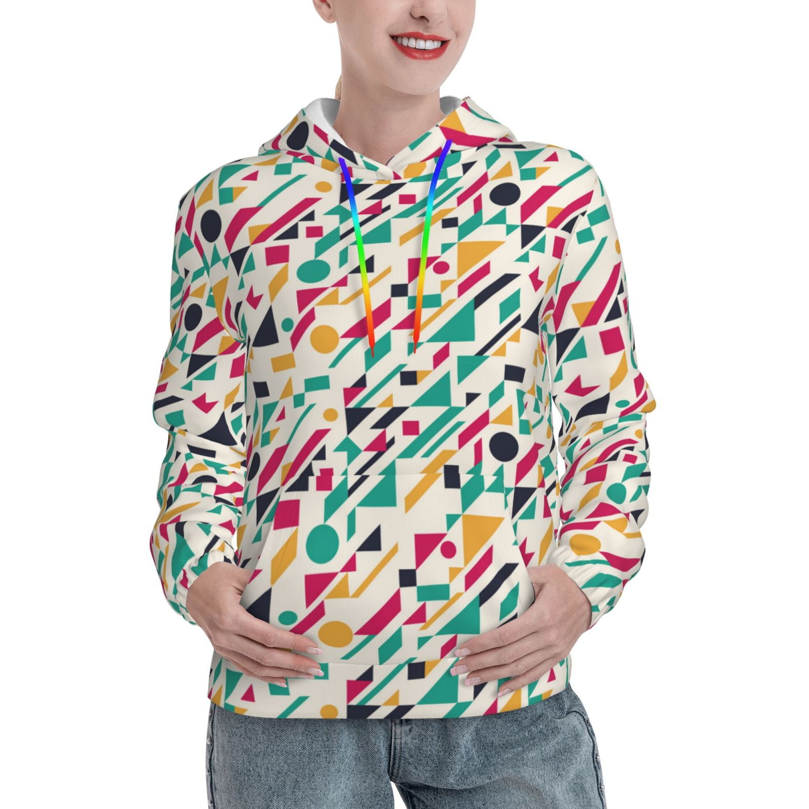 Daiia Colorful Spots Pattern Women's Fashion Hoodies & Sweatshirts with ...