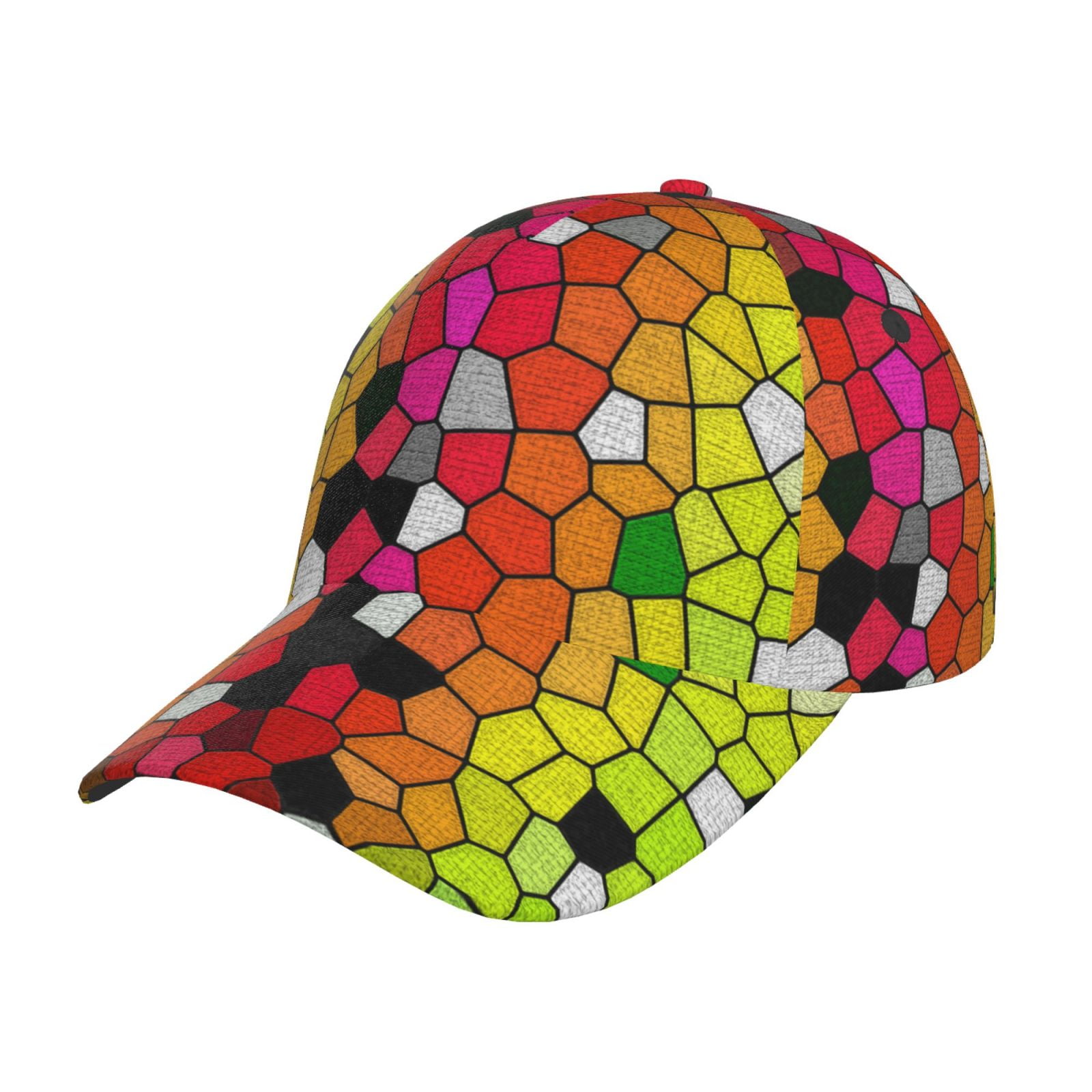 Daiia Colorful Tie Dye Stained Glass 1 print Baseball Cap Men Women ...