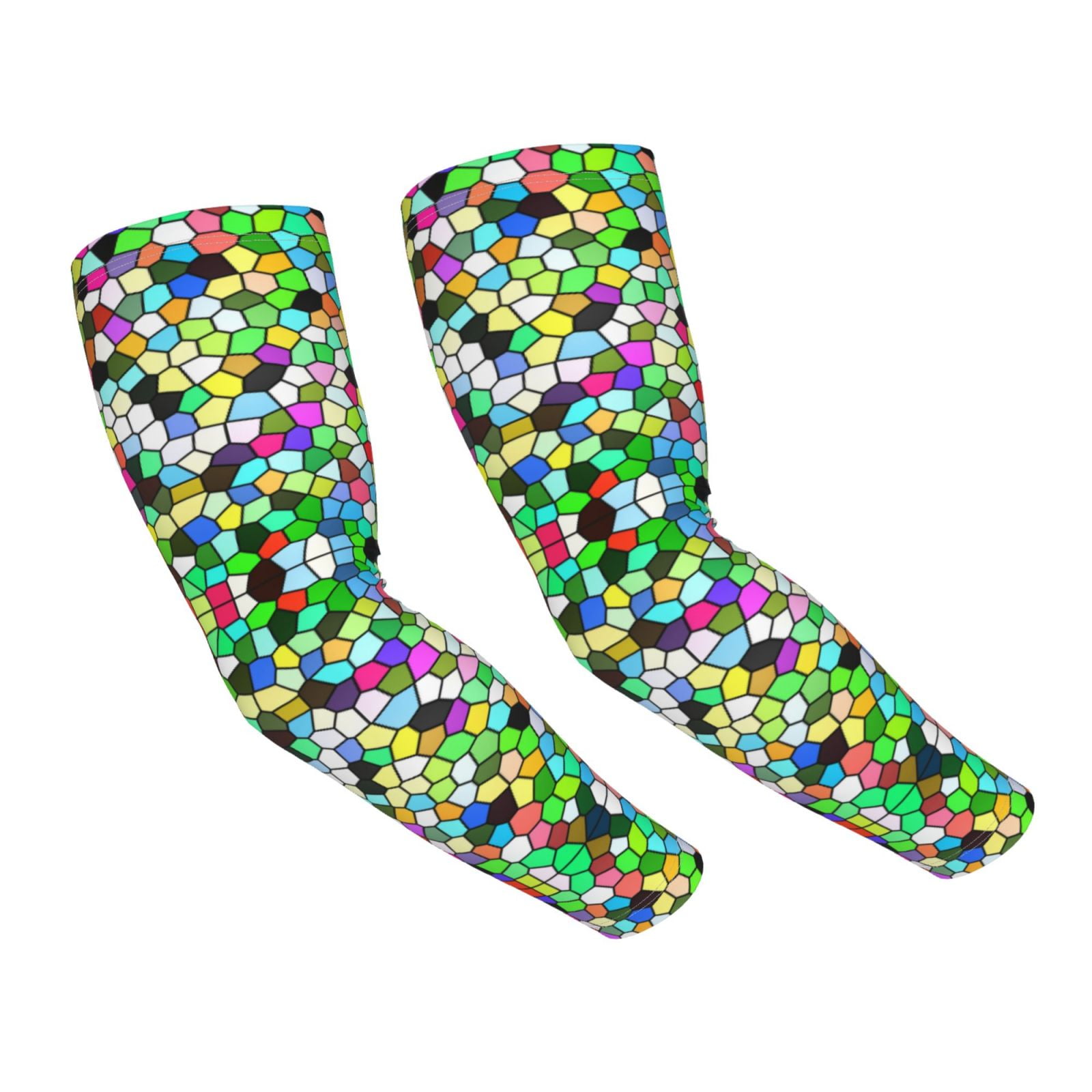 Daiia Colorful Tie Dye Stained Glass UV Sun Protection Arm Sleeves ...