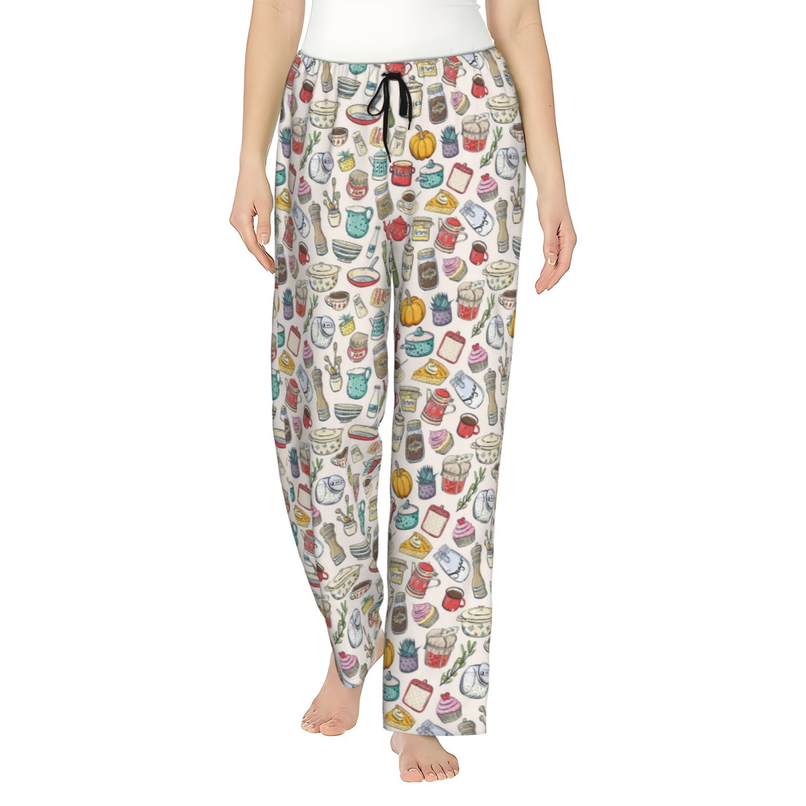 Daiia Cooking Utensils Women's Sleep Pant with Pockets and Drawstring ...