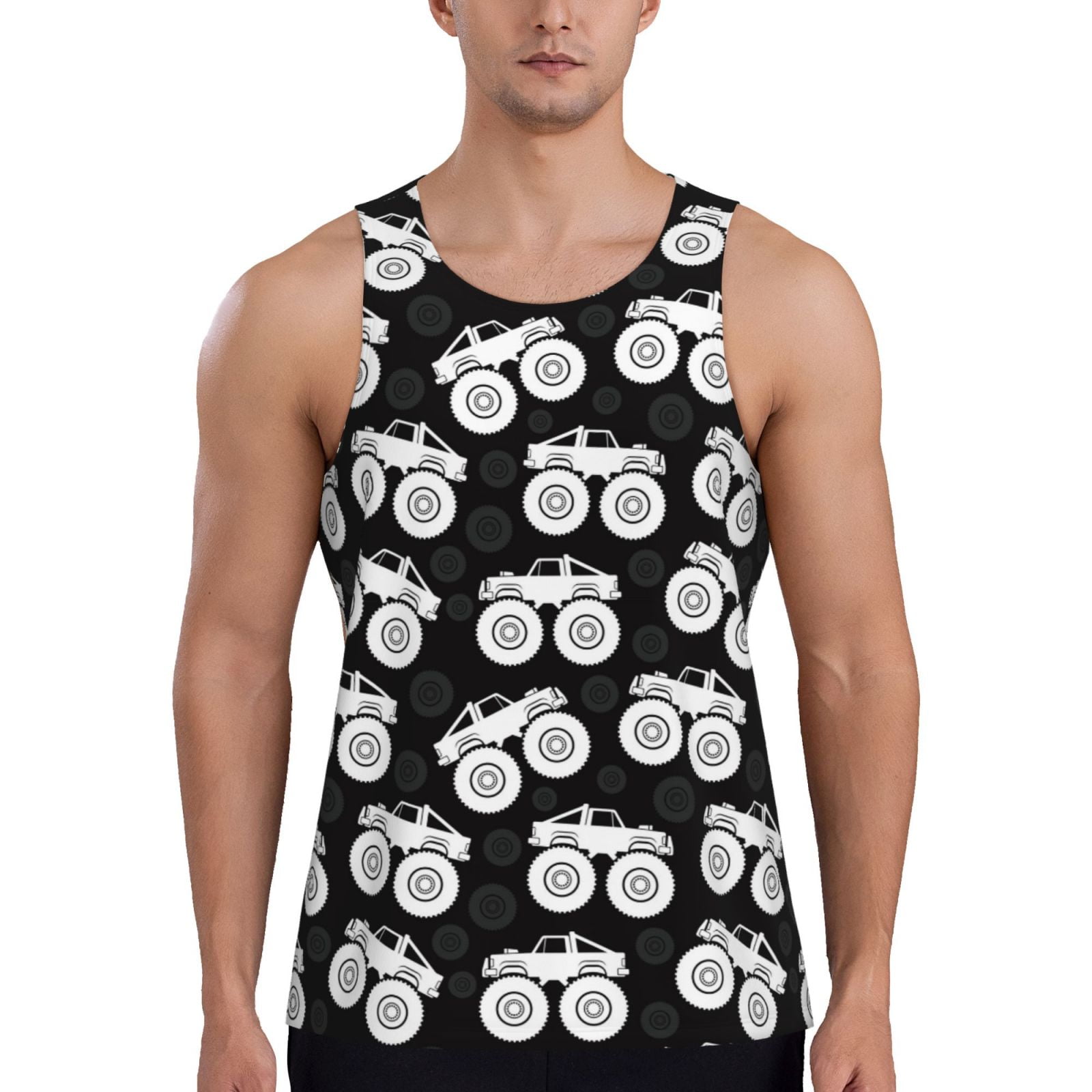 Daiia Cool Car Printed Men's Quick Dry Fit Muscle Tank Top Slim-Fit ...