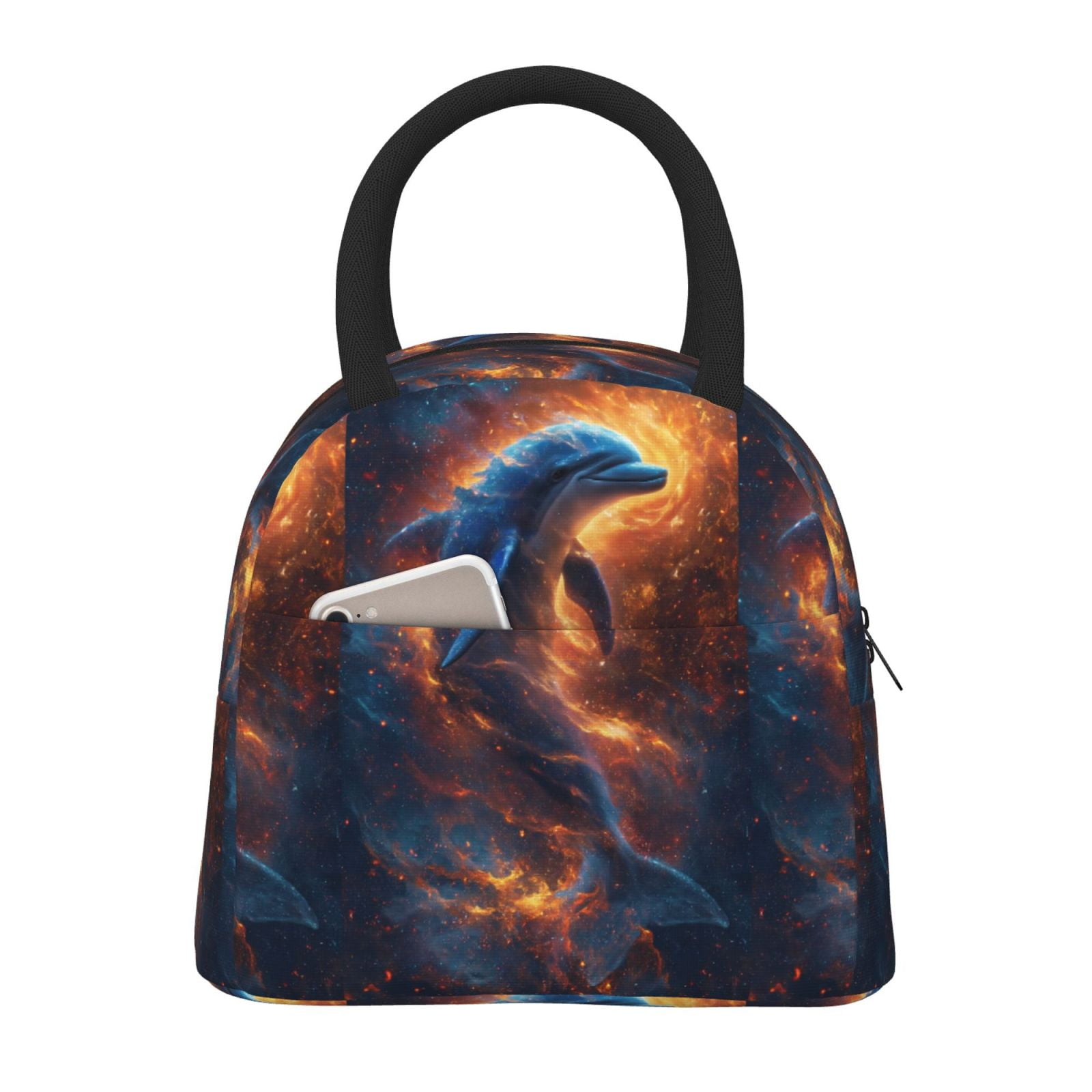 Daiia Cool Dolphin Pattern Lunch Bag , Insulated Lunch Box, Small ...