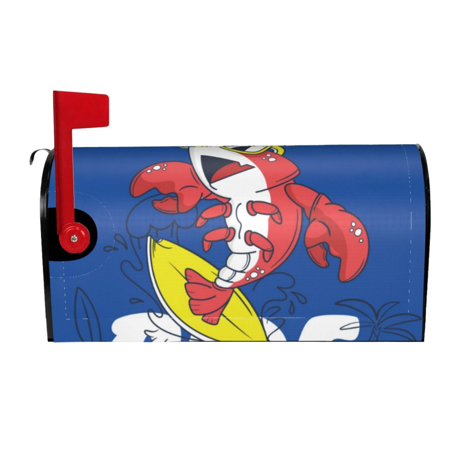 Daiia Cool Lobster Surfing Mailbox Cover , Magnetic Welcome Mailbox ...