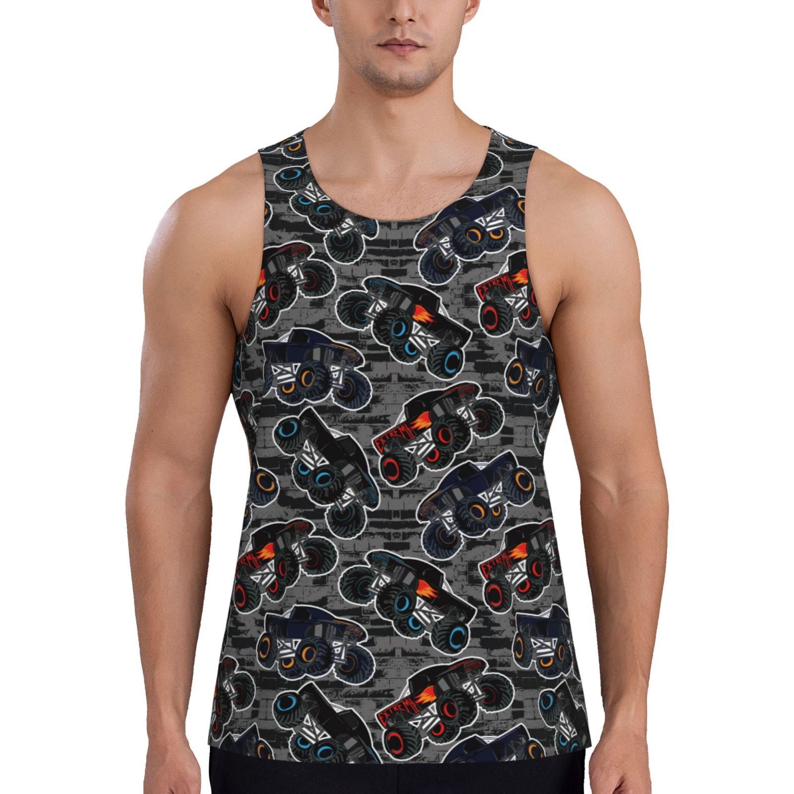 Daiia Cool Off-Road Vehicle Printed Men's Quick Dry Fit Muscle Tank Top ...