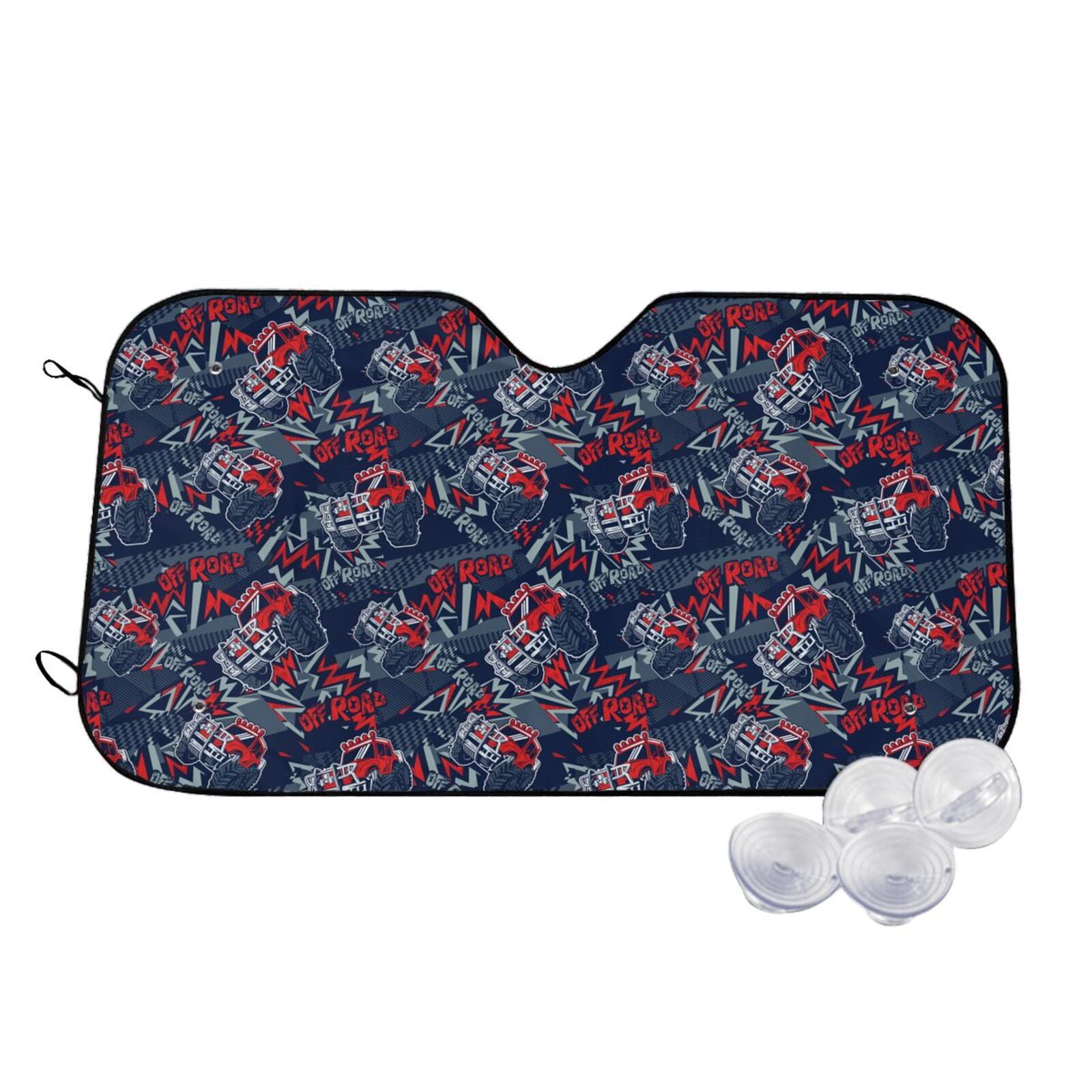 Daiia Cool Red Off-Road Vehicle Windshield Sun Shade for Car SUV Truck ...