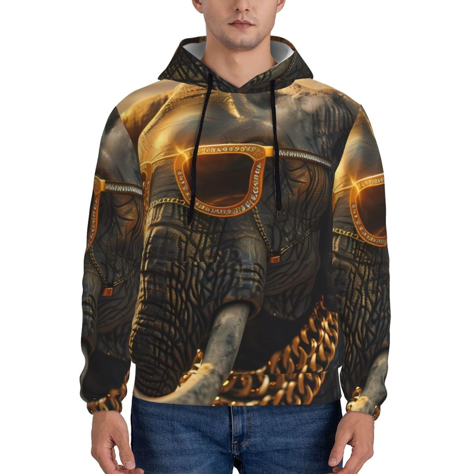 Daiia Cool Sunglasses Elephant Art for Men's Fashion Hoodies ...