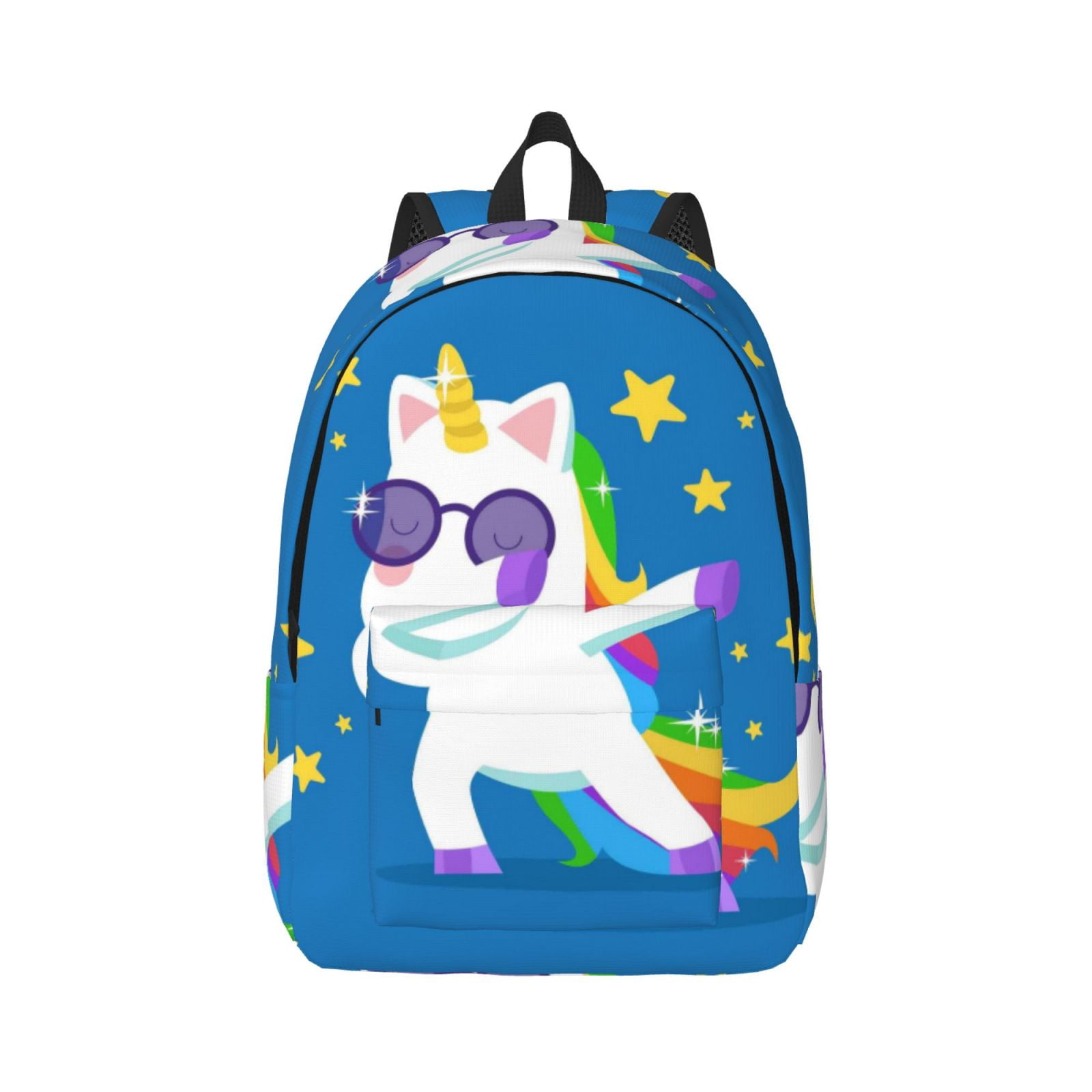 Daiia Cool Unicorn Star Golden Vintage Canvas Backpack for Men and ...