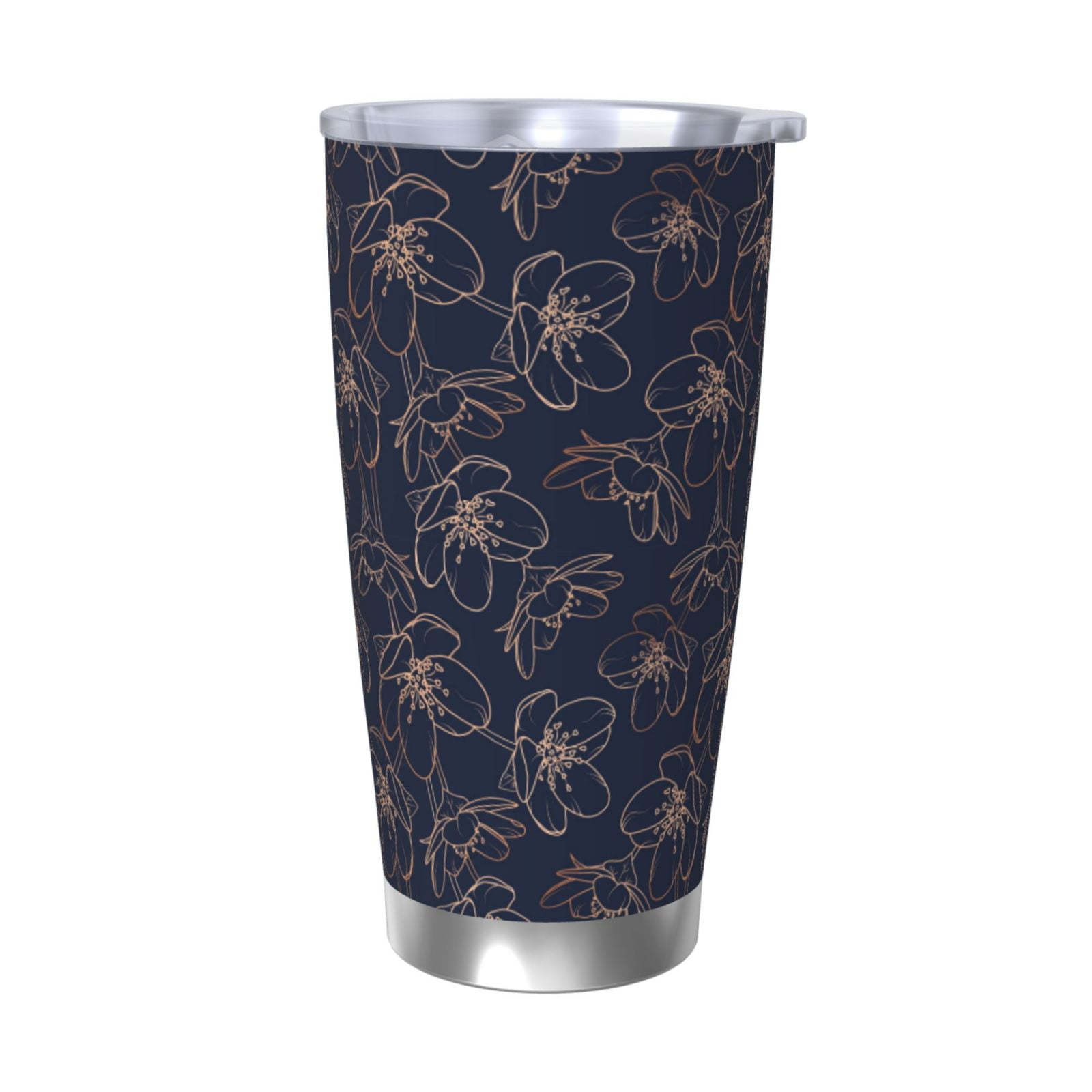 Daiia Copper-Gold Gloss Outline Cherry Printed 20oz Insulated Coffee ...