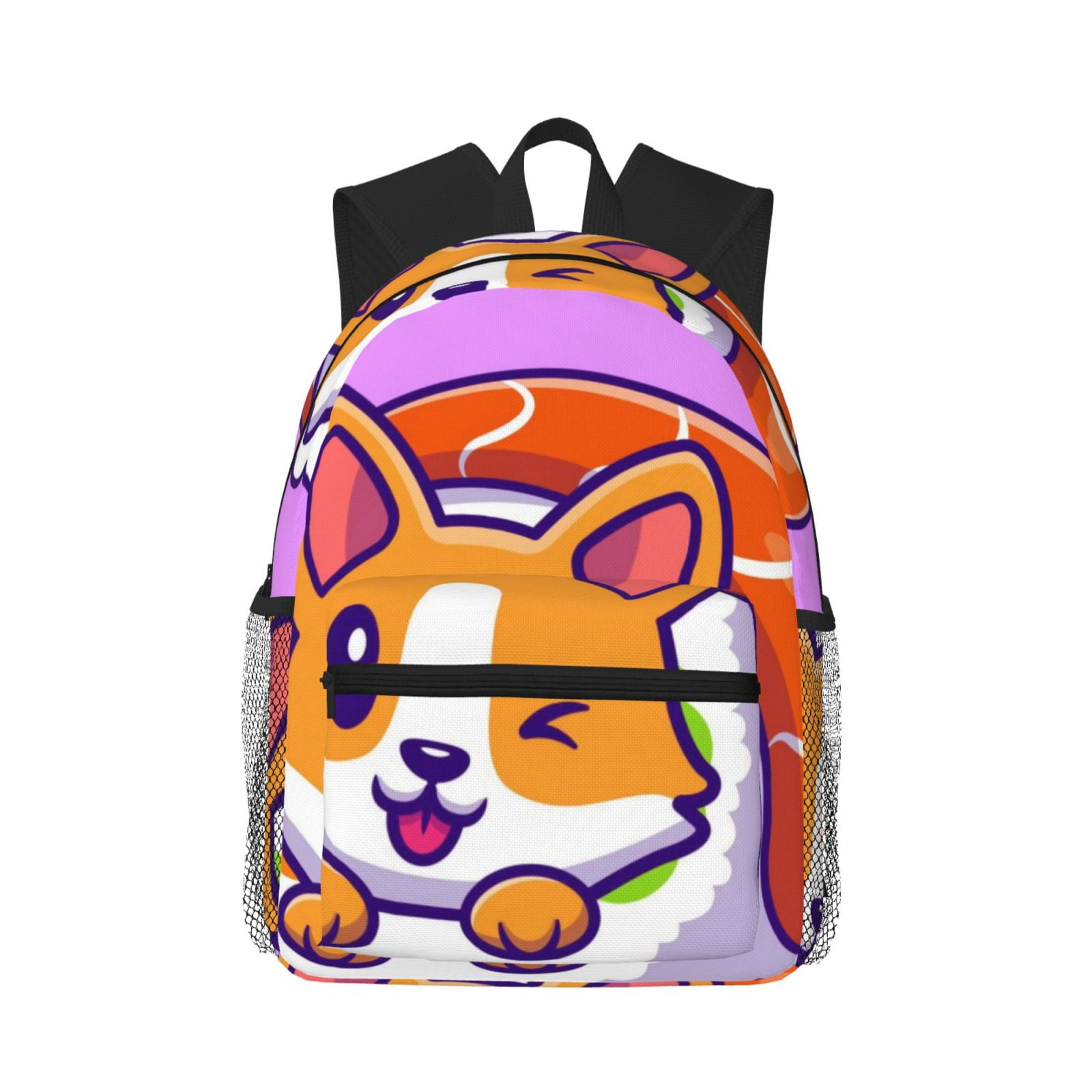Daiia Corgi In Sushi Roll School Backpack for Men Women, Unisex Large ...