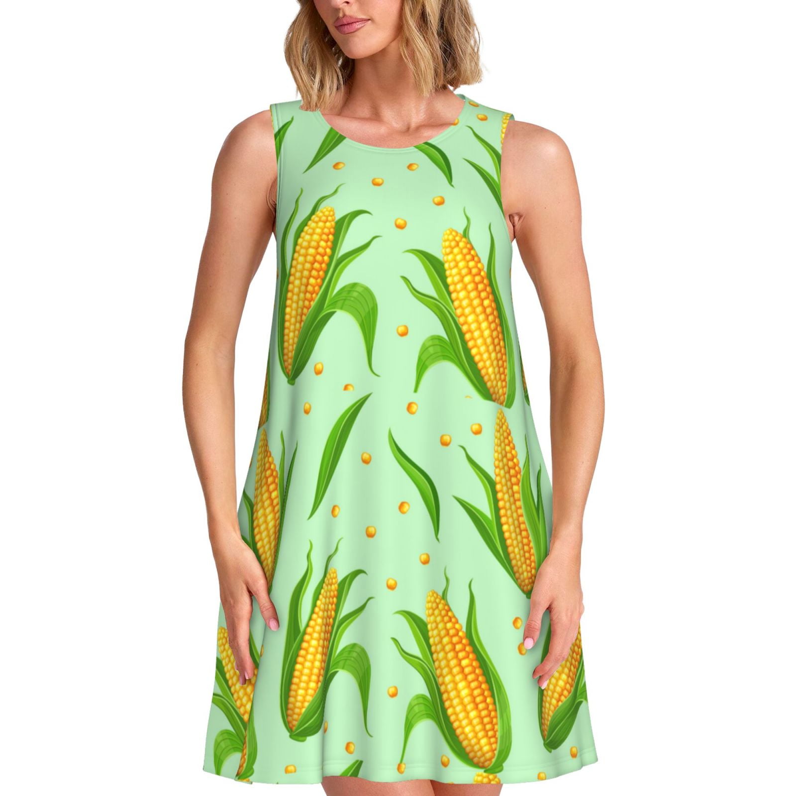 Daiia Corn 7 Print Women's Dresses 2025 Trendy Short sleeve Dresses ...