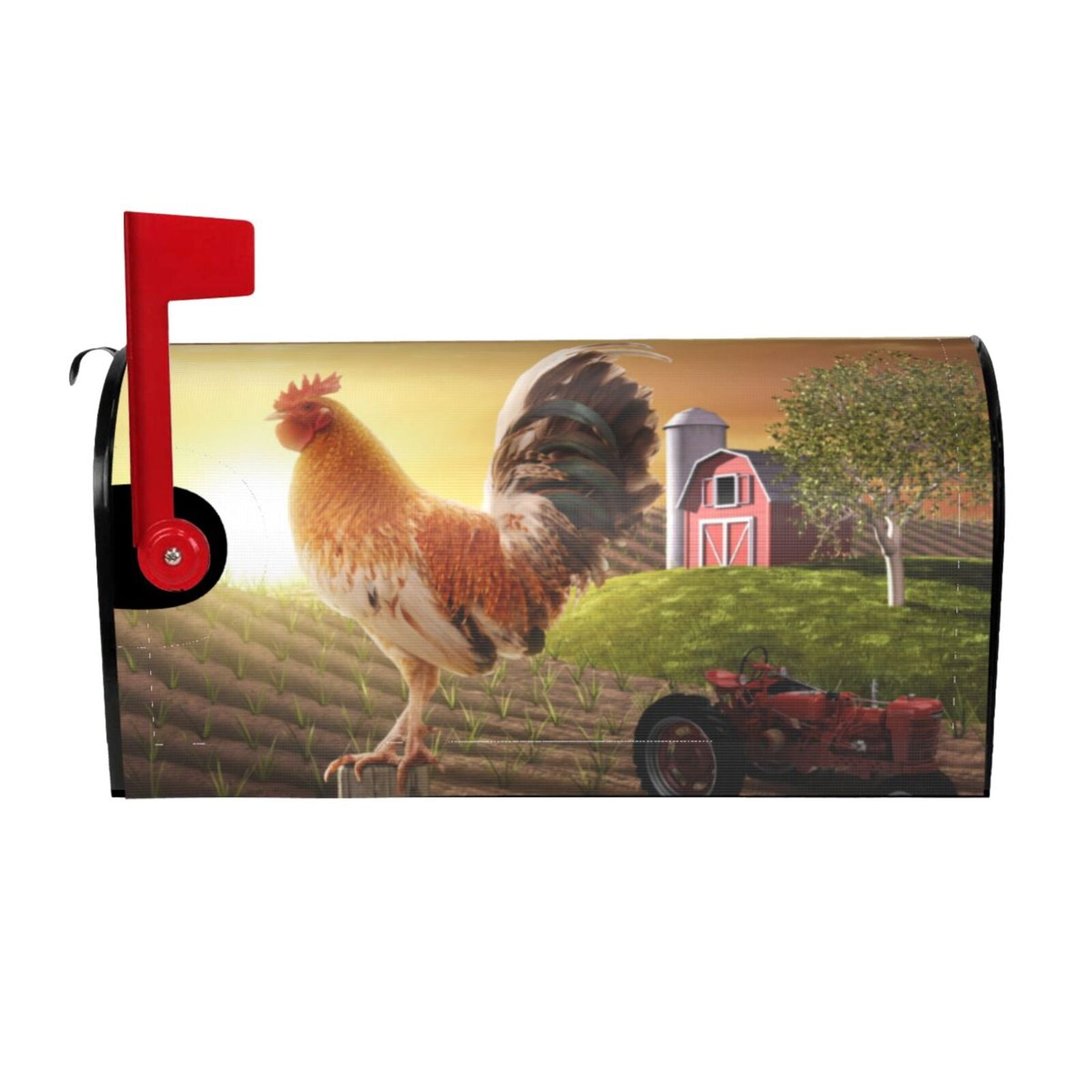 Daiia Country Farm Morning Rooster Mailbox Cover , Magnetic Welcome ...