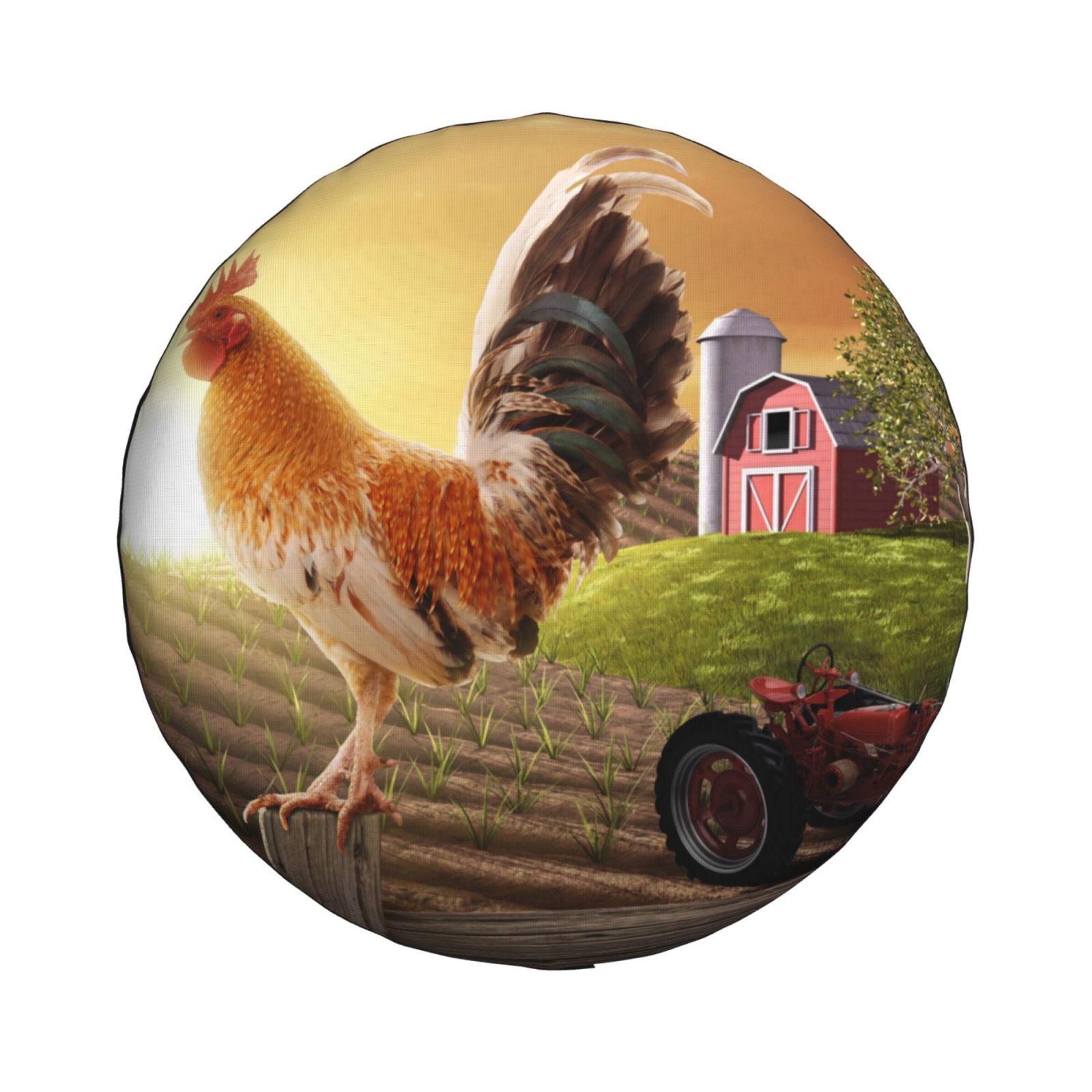 Daiia Country Farm Morning Rooster Tire Covers , Travel Trailer Camper Truck SUV Motorhome ...