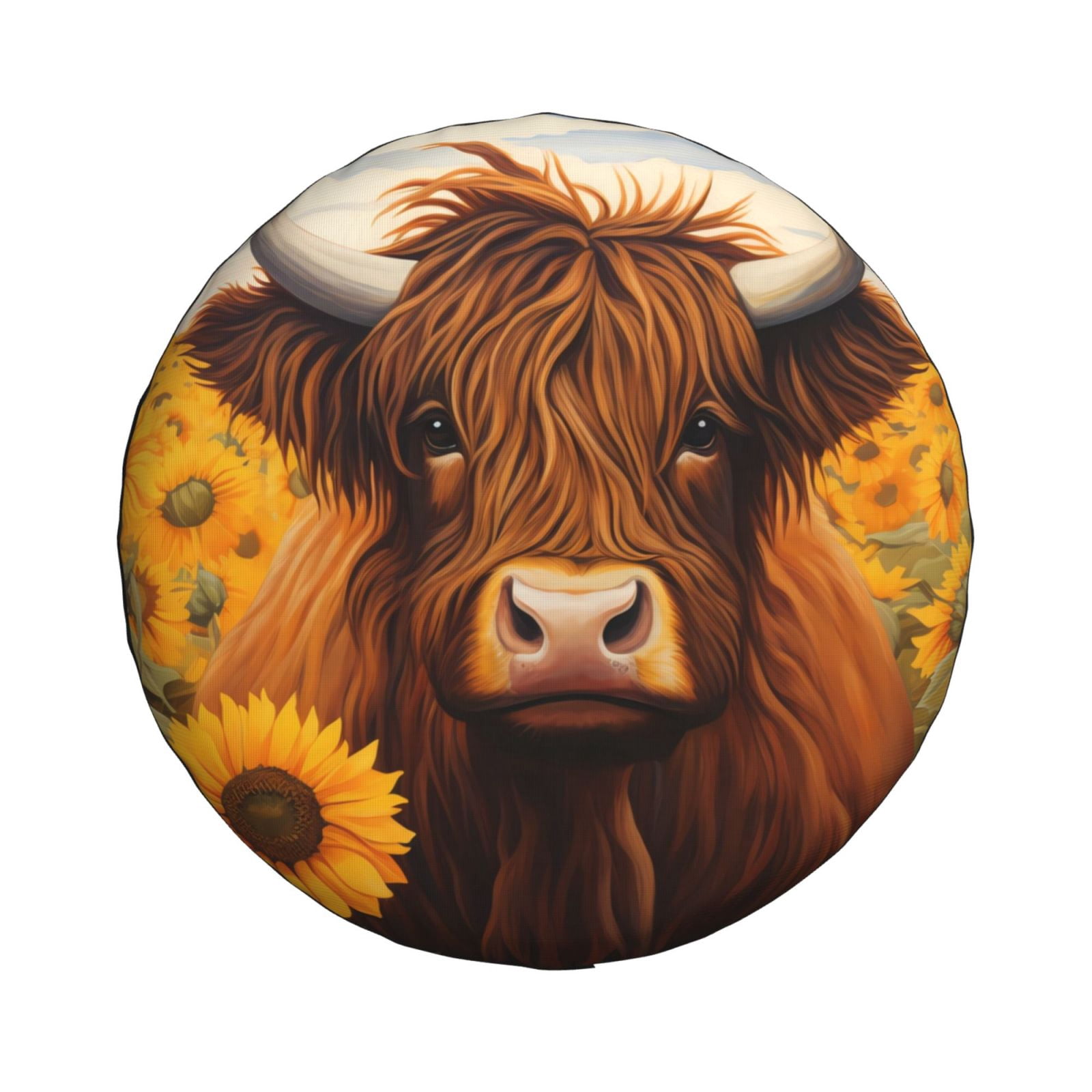 Daiia Countryside Sunflower Cow Tire Covers , Travel Trailer Camper ...