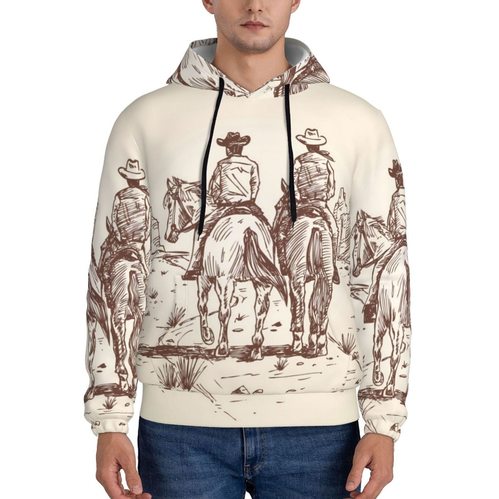 Daiia Cowboys Riding Horses for Men's Fashion Hoodies & Sweatshirts ...