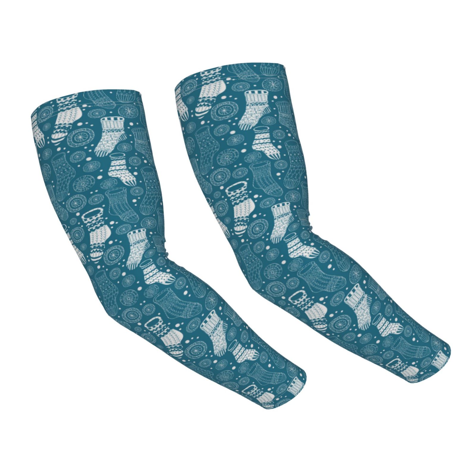 Daiia Cozy Winter Socks Pattern UV Sun Protection Arm Sleeves - Cooling ...
