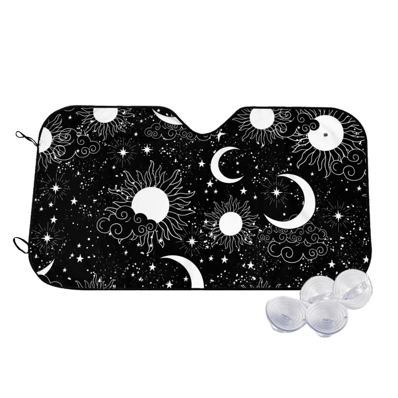 Daiia Crescent and Stars Windshield Sun Shade for Car SUV Truck (Medium ...