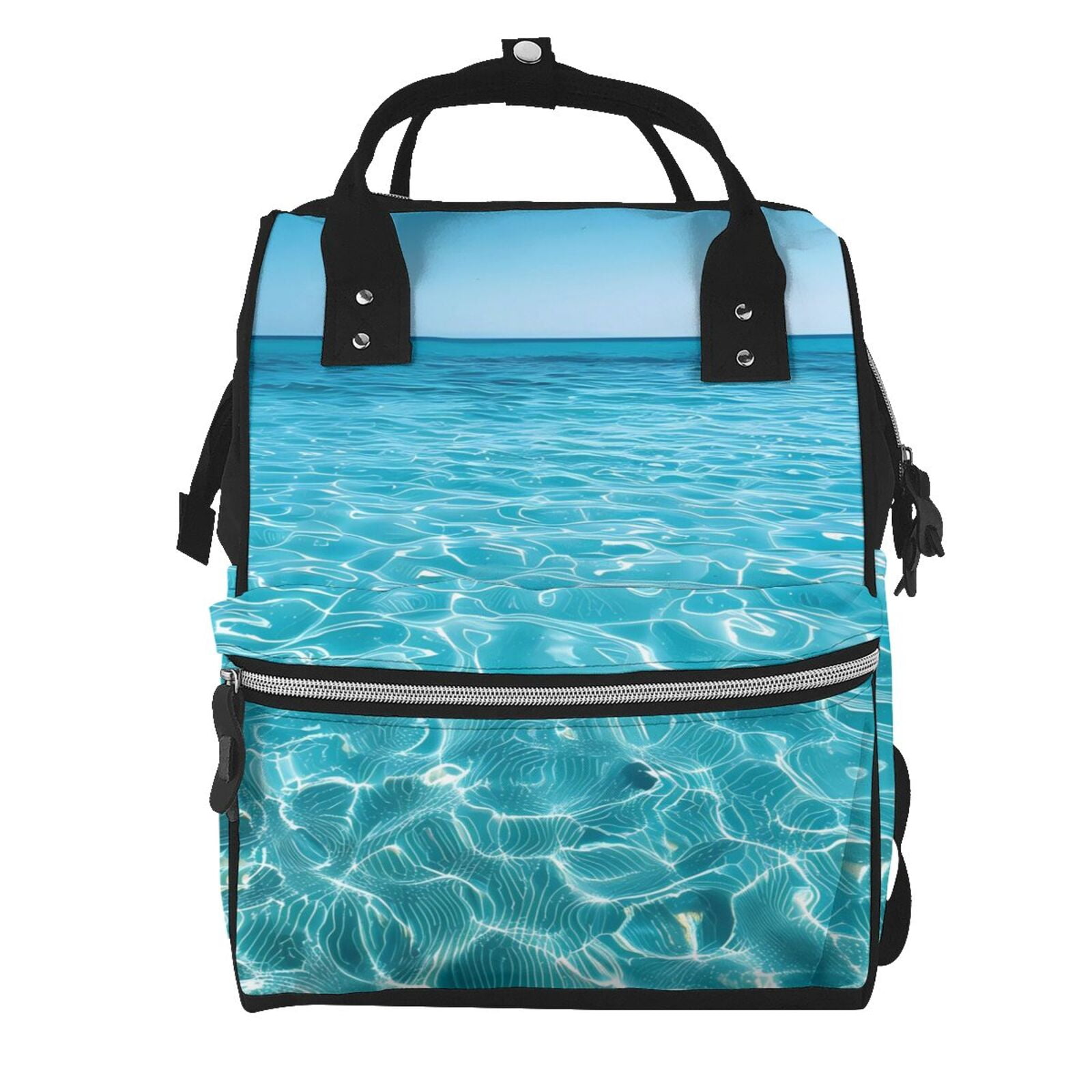 Daiia Crystal Clear Ocean Waves Large Capacity Baby Bag Waterproof ...