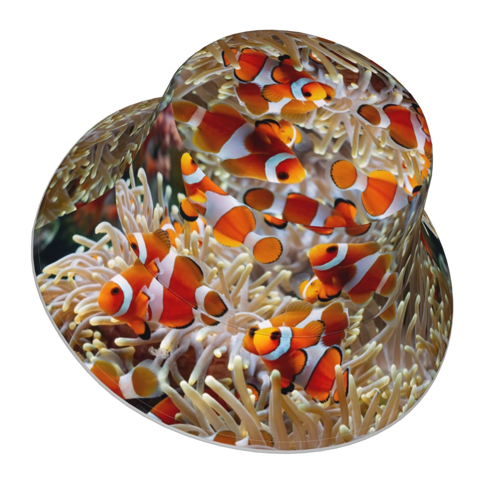Daiia Cute Anemone Fish Pattern Bucket Hat - Trendy Cotton Sun Hat for ...