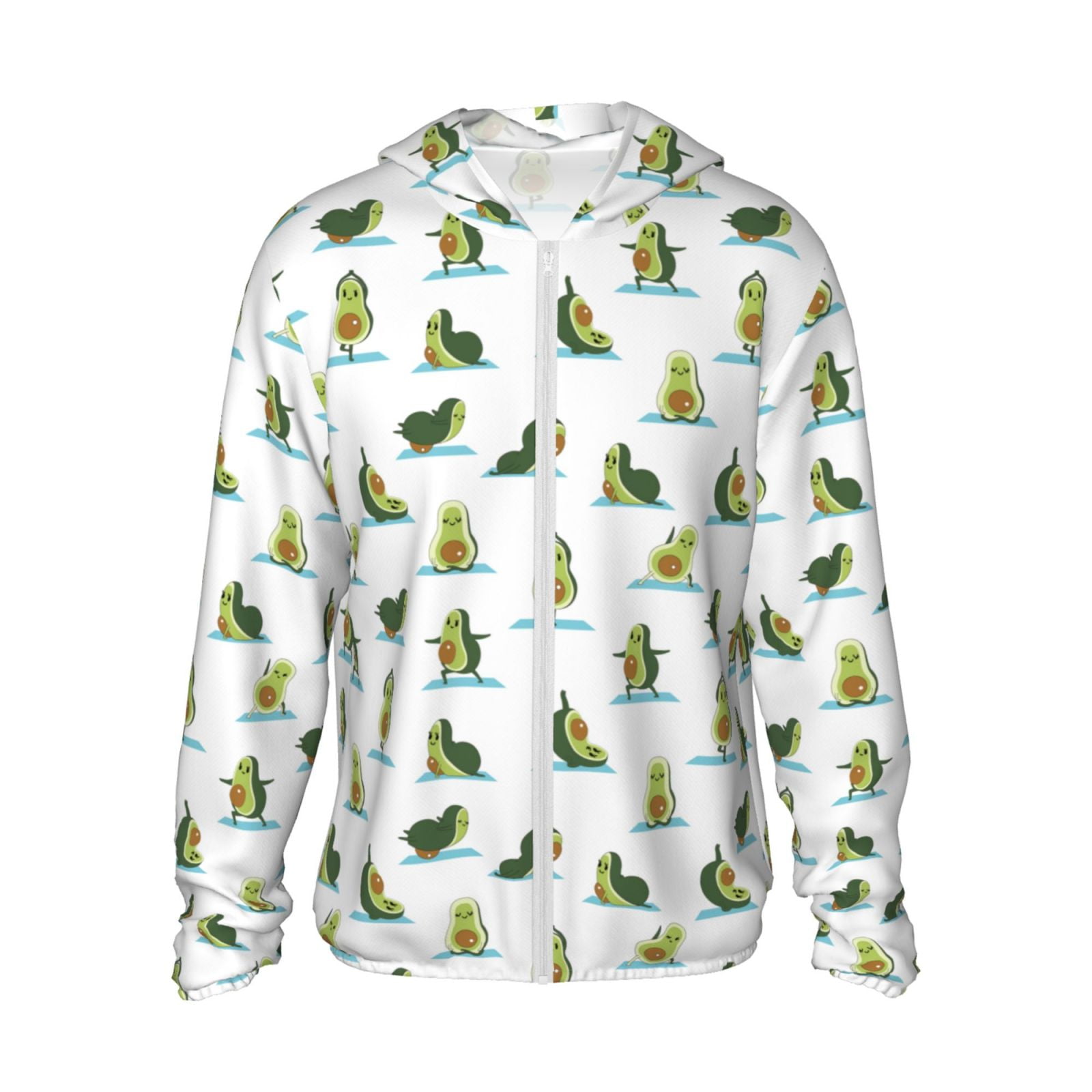Daiia Cute Avocado Yoga UPF 50+ Sun Protection Hoodie Jacket ...