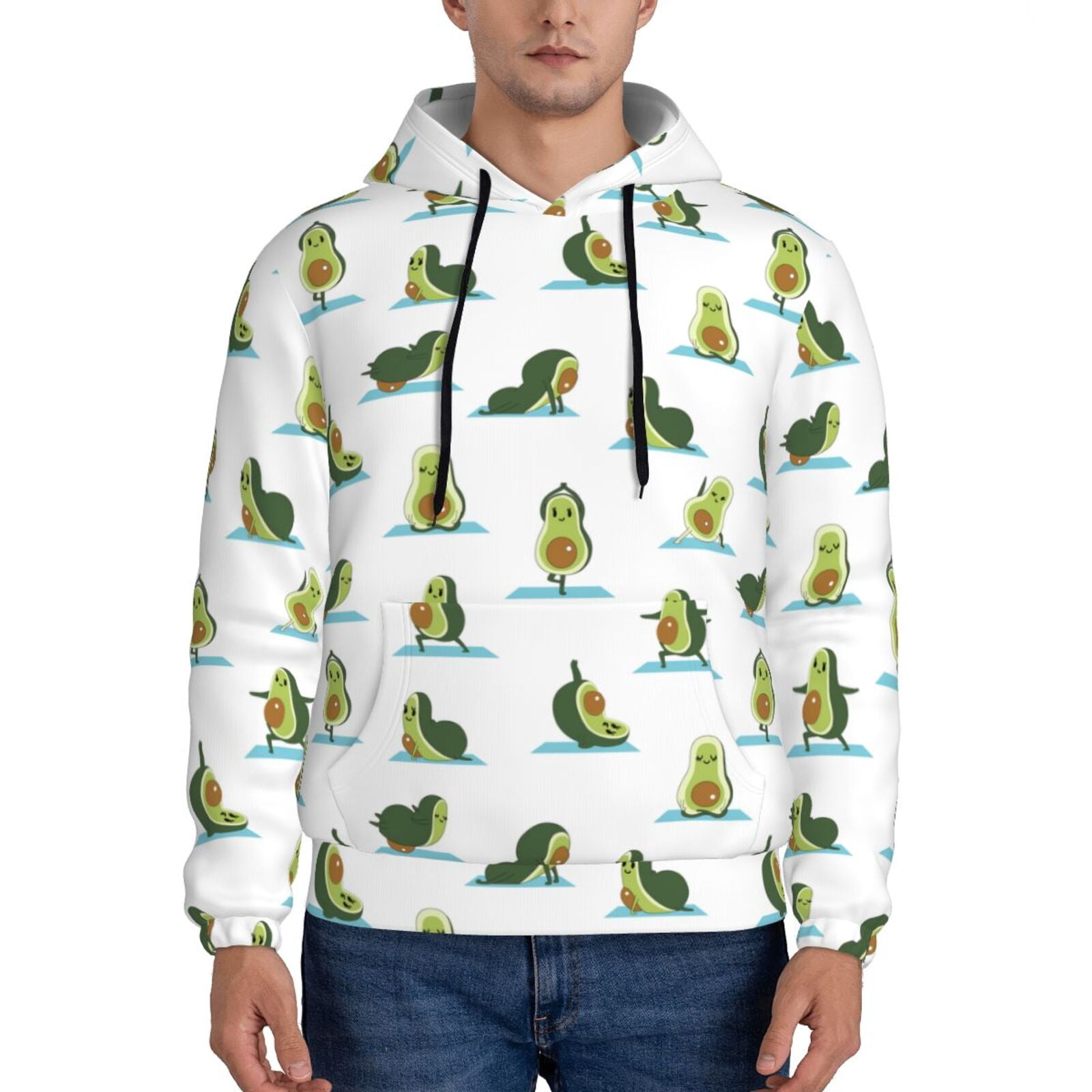 Daiia Cute Avocado Yoga for Men's Fashion Hoodies & Sweatshirts with ...