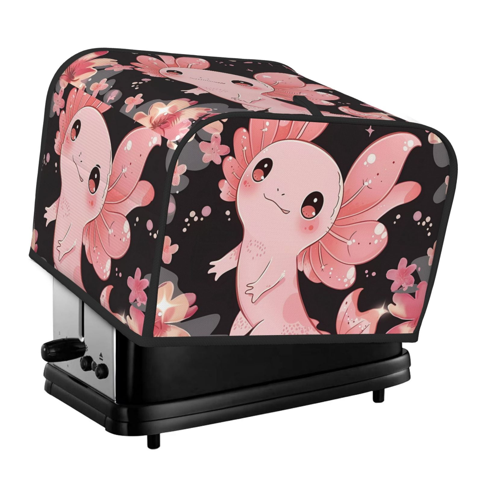 Daiia Cute Axolotl Sakura Blossoms A Pattern 4 slice Toaster Cover ...