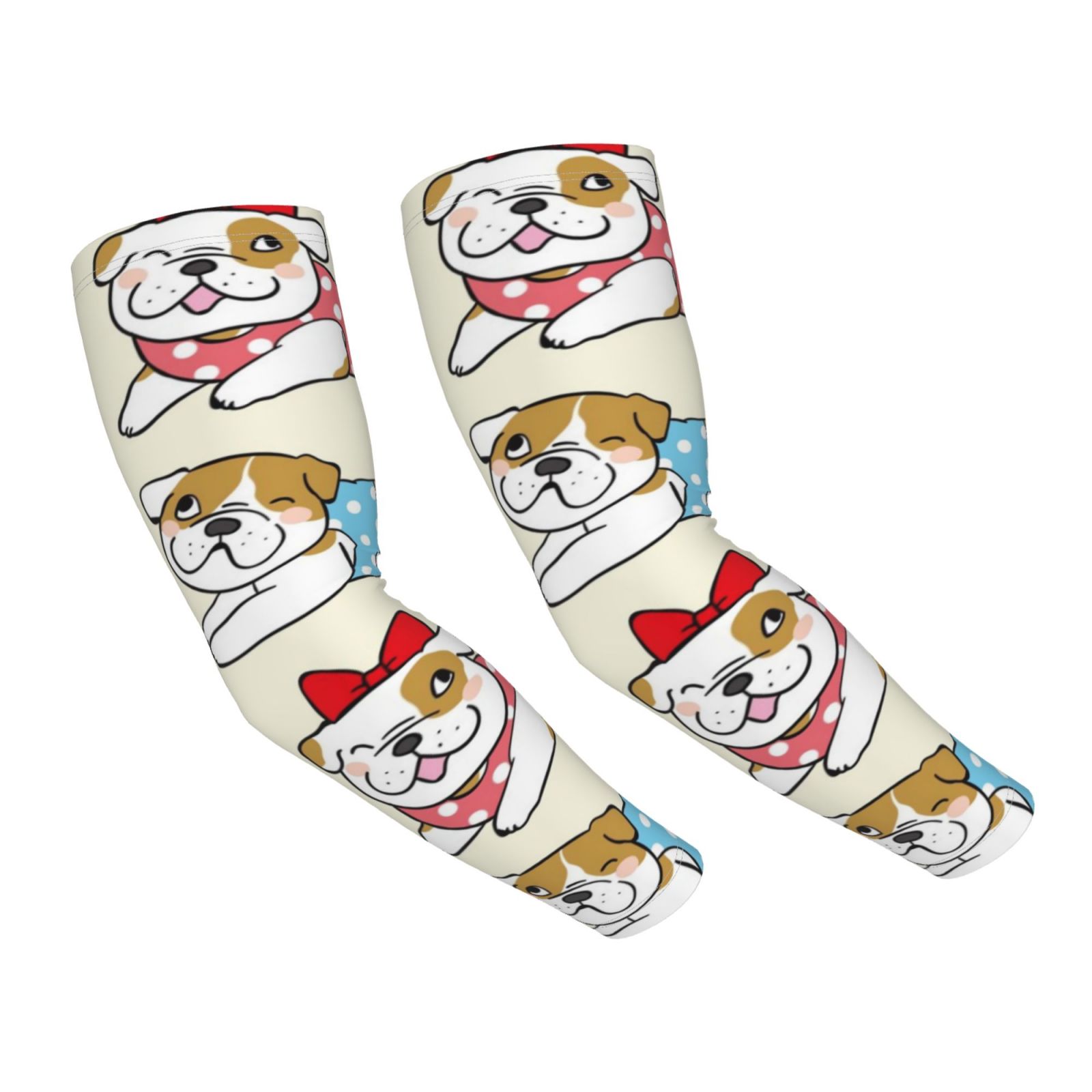 Daiia Cute Bull Dog UV Sun Protection Arm Sleeves - Cooling Compression ...