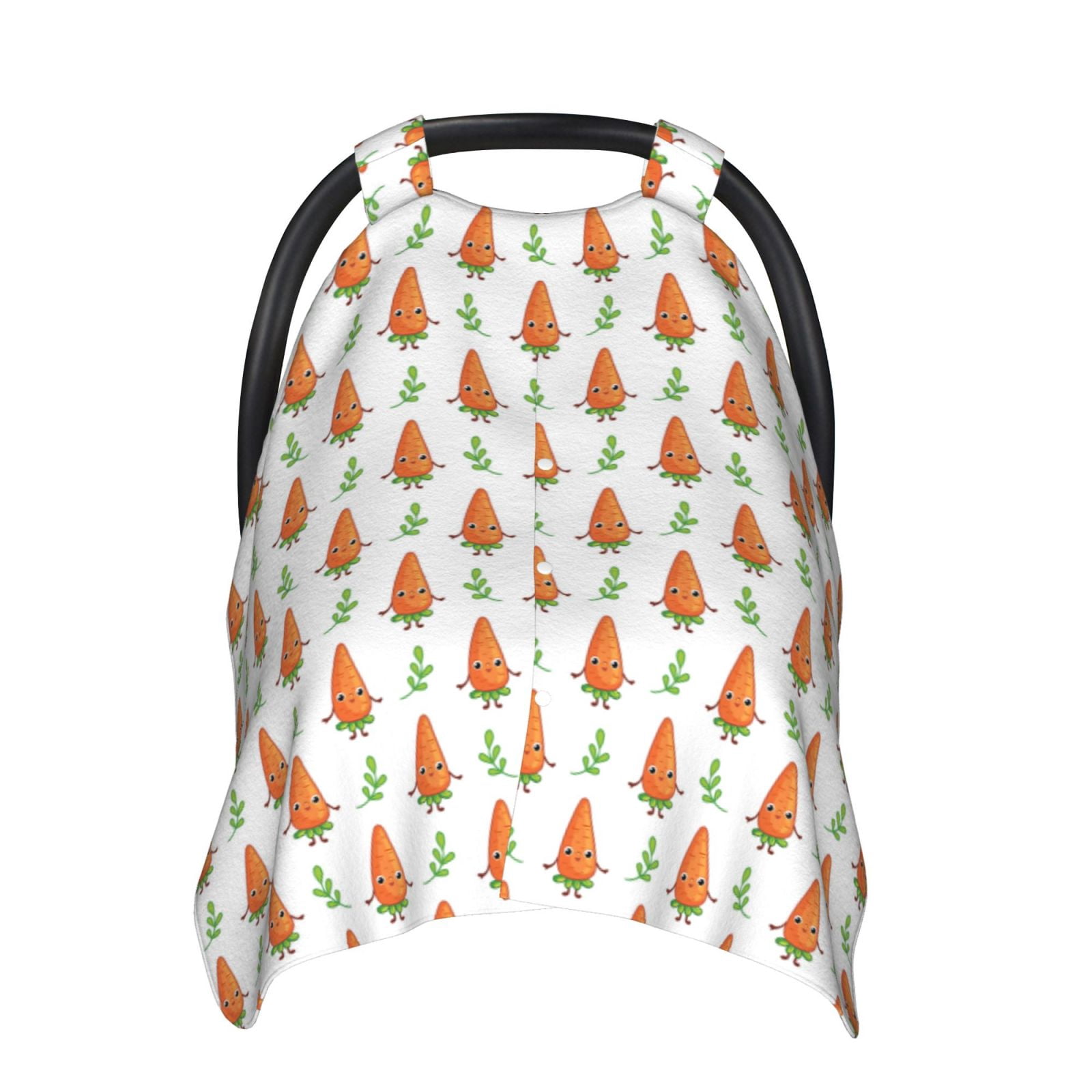 Daiia Cute Carrot Print Pattern Car Seat Cover for Babies, Mom Nursing ...