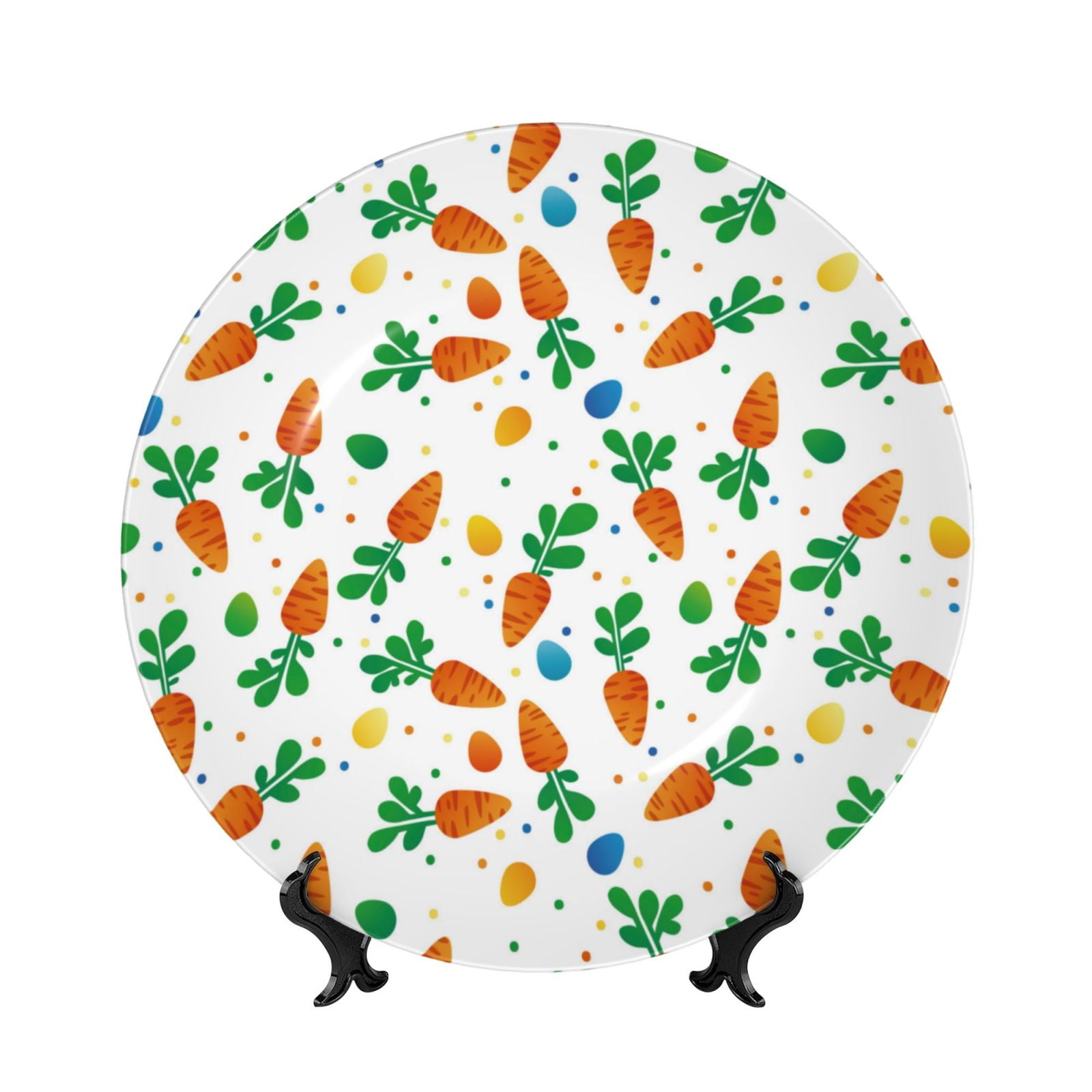 Daiia Cute Carrot Printed Pattern Ceramic Plate Dinner Plates Bone ...