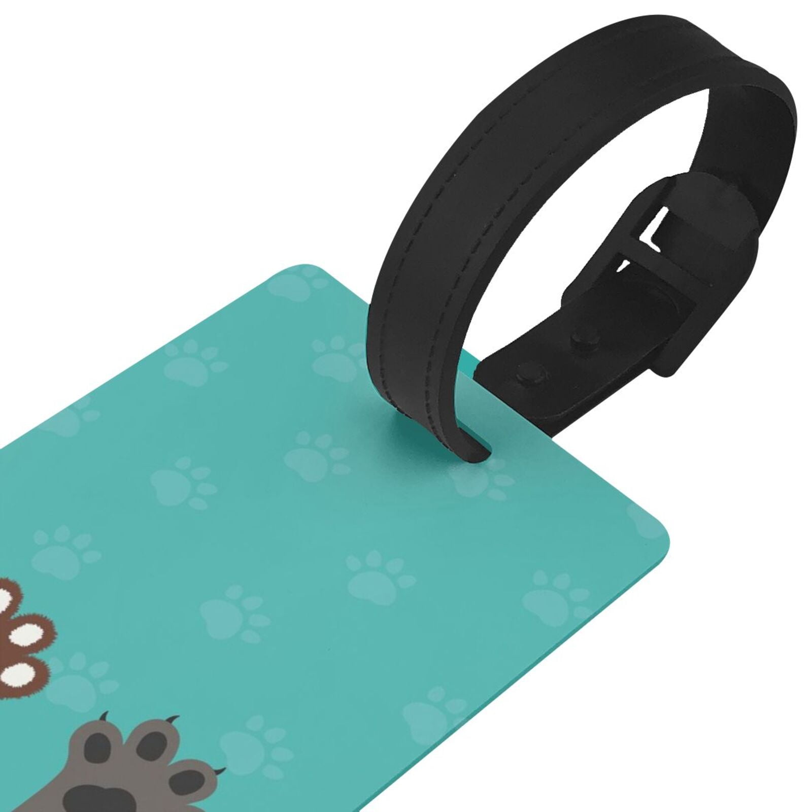 Daiia Cute Cat Paw And Dog Durable Luggage Tags with Secure Strap ...