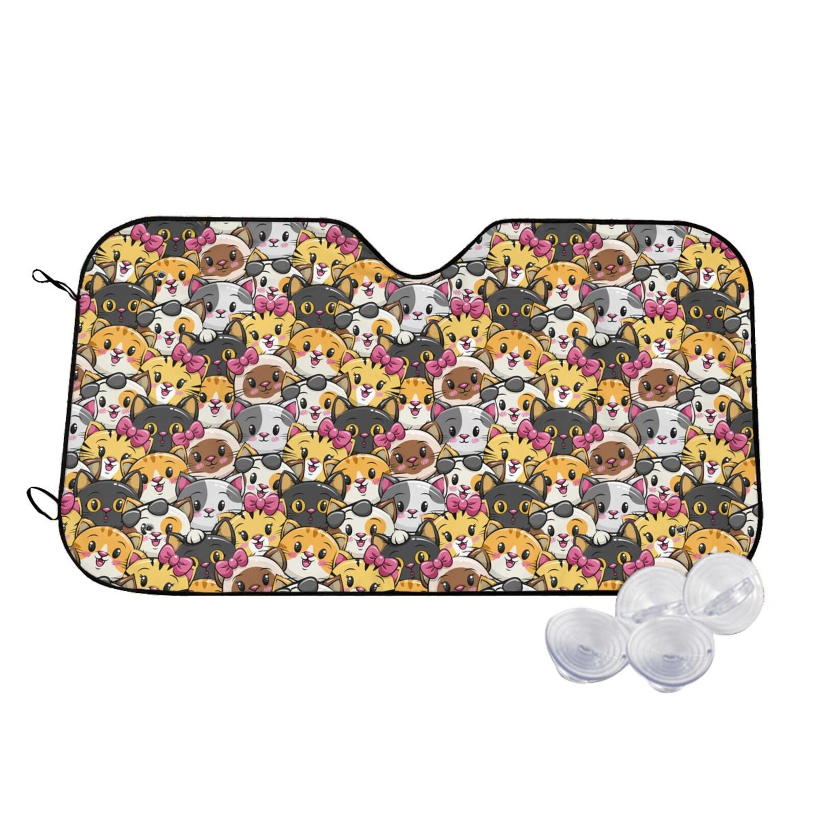 Daiia Cute Cat Windshield Sun Shade for Car SUV Truck (Small ), Car Sun ...