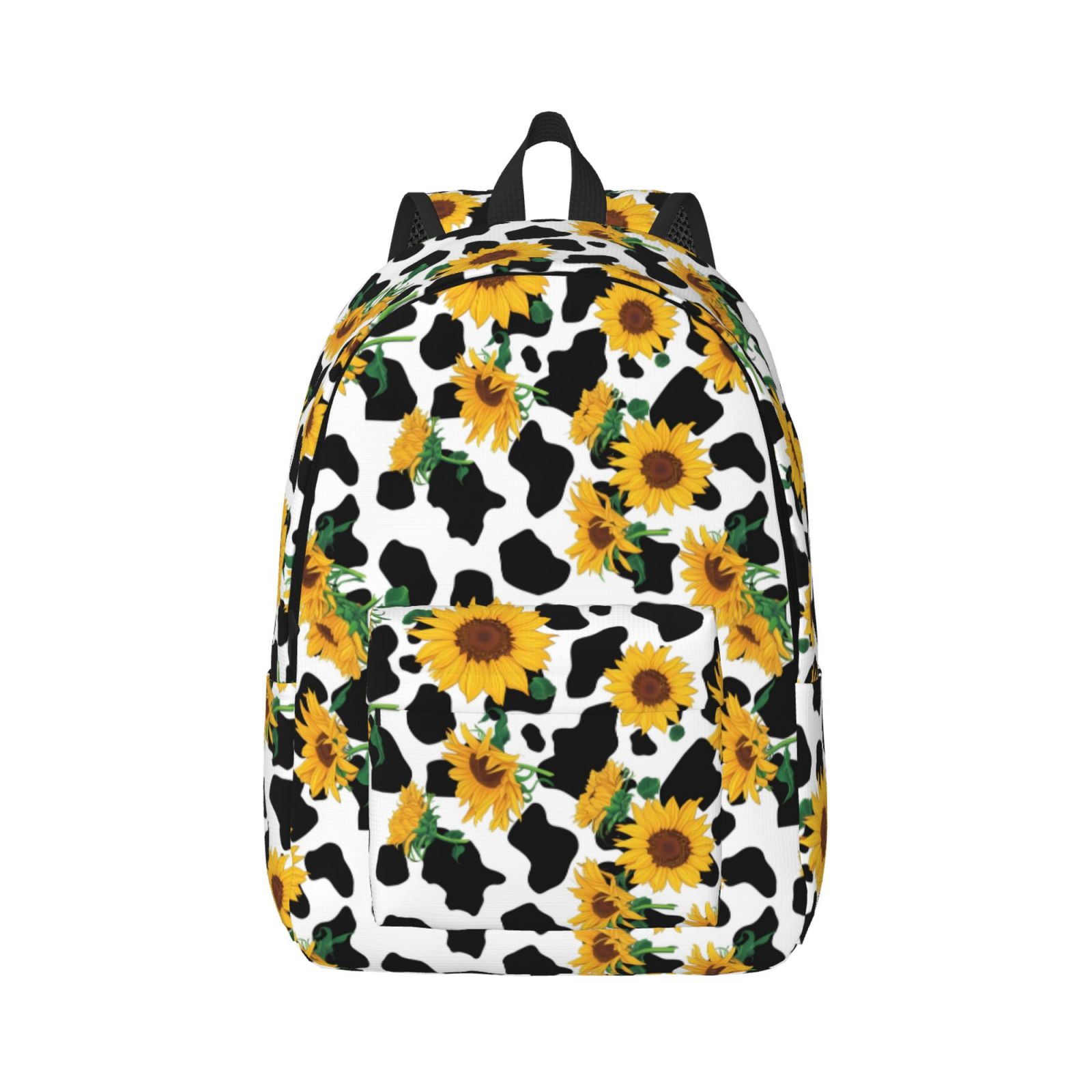 Daiia Cute Cow Print Sunflower A Vintage Canvas Backpack for Men and ...