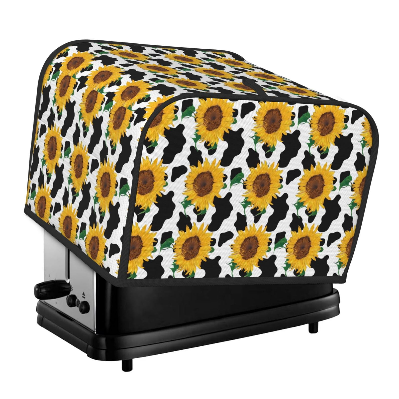 Daiia Cute Cow Print Sunflower B Pattern 4 slice Toaster Cover, Toaster ...