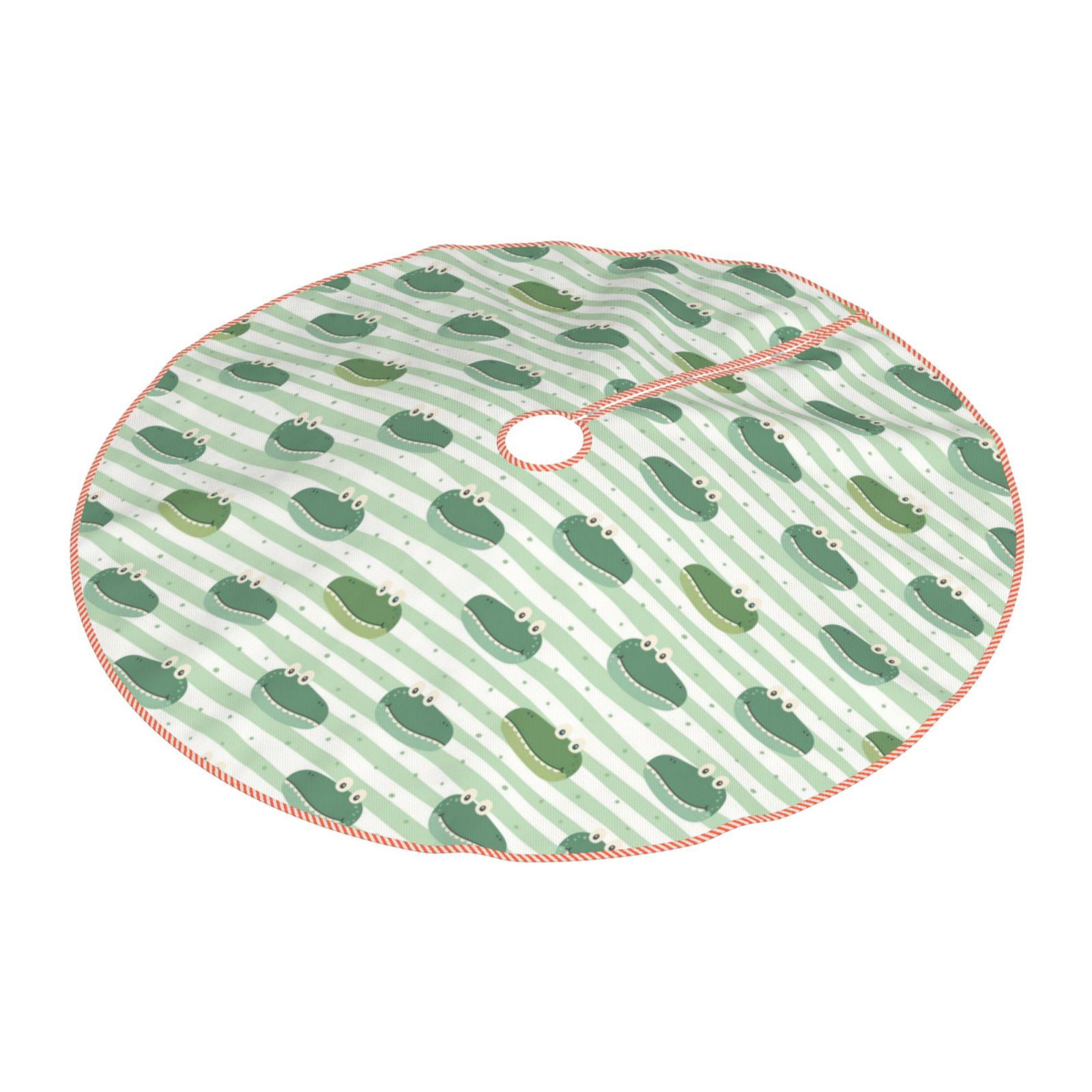 Daiia Cute Crocodile Drawing Merry Christmas Tree Skirt , Xmas Large ...