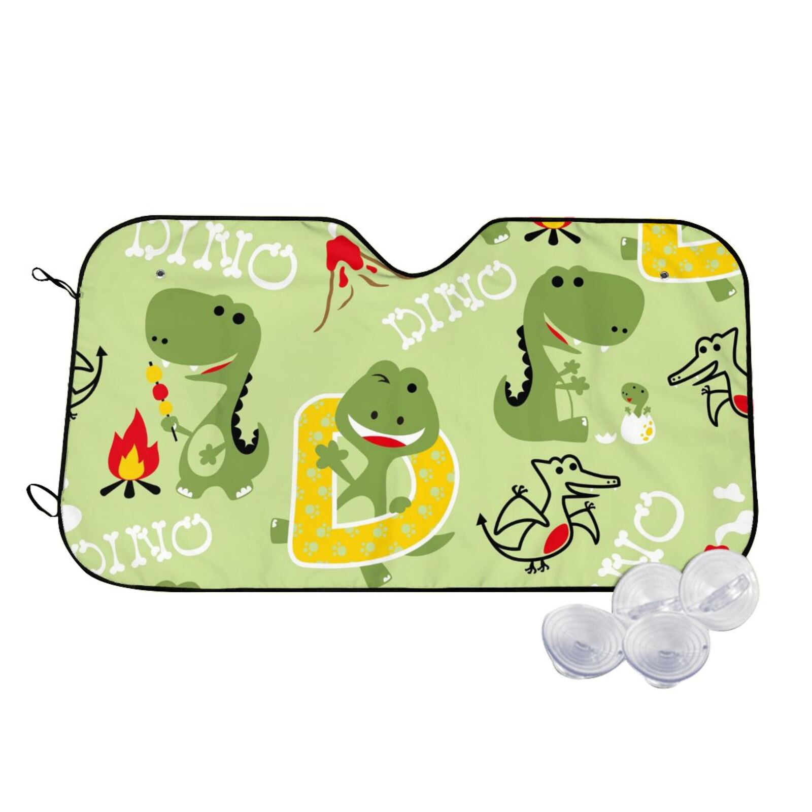 Daiia Cute Dinosaurs Cartoon Windshield Sun Shade for Car SUV Truck ...