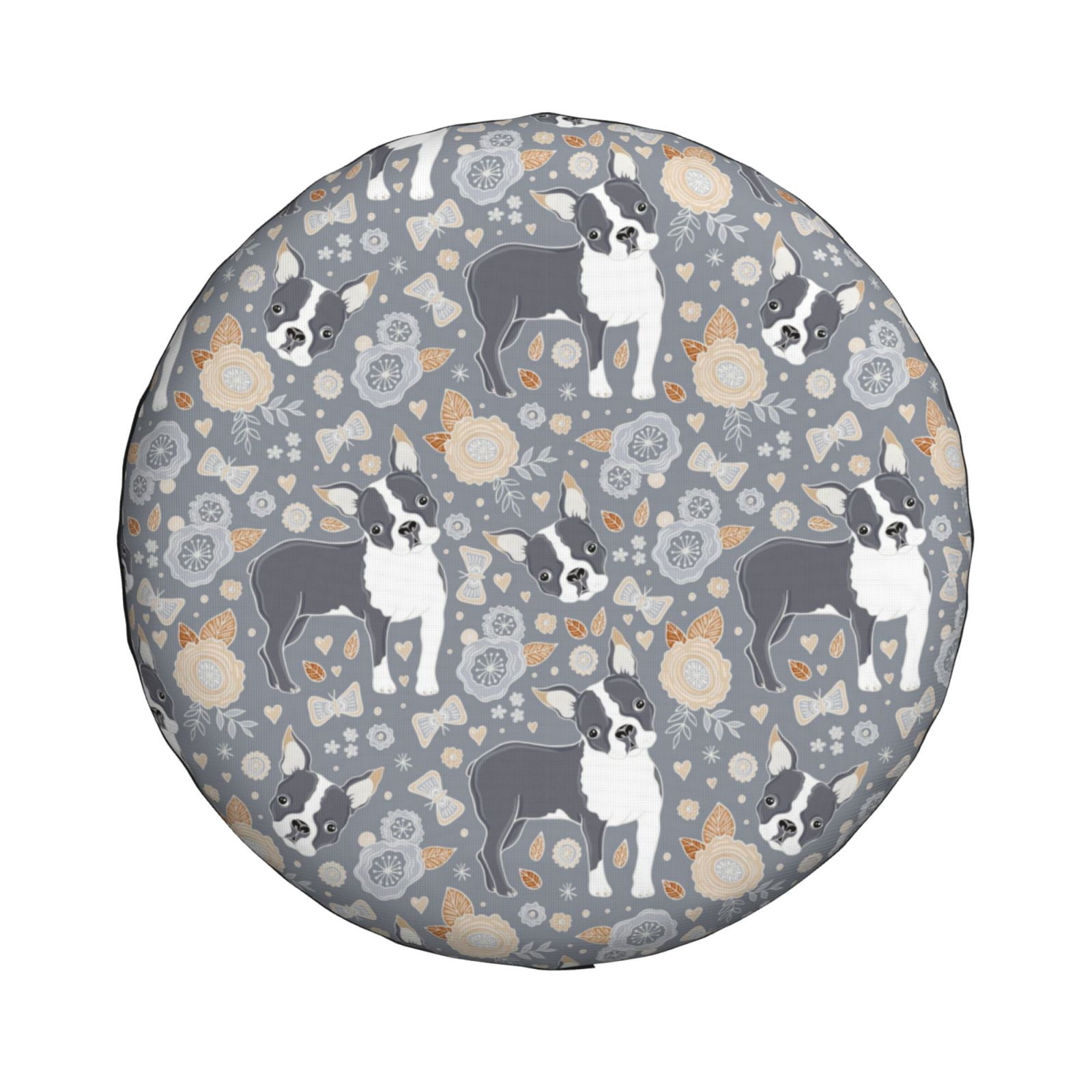 Daiia Cute Dog And Flowers Tire Covers , Travel Trailer Camper Truck ...