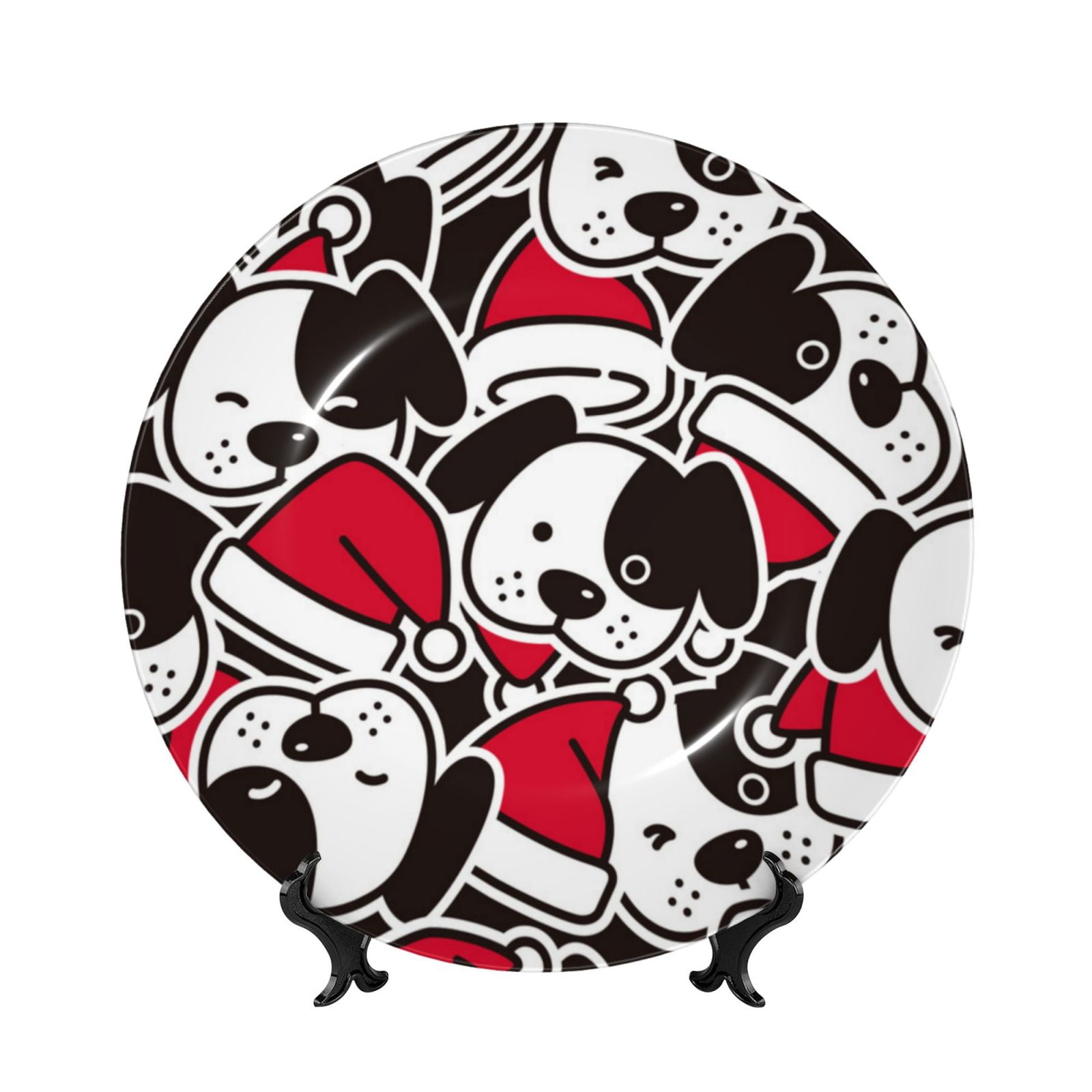 Daiia Cute Dog Printed Pattern Ceramic Plate Dinner Plates Bone China ...