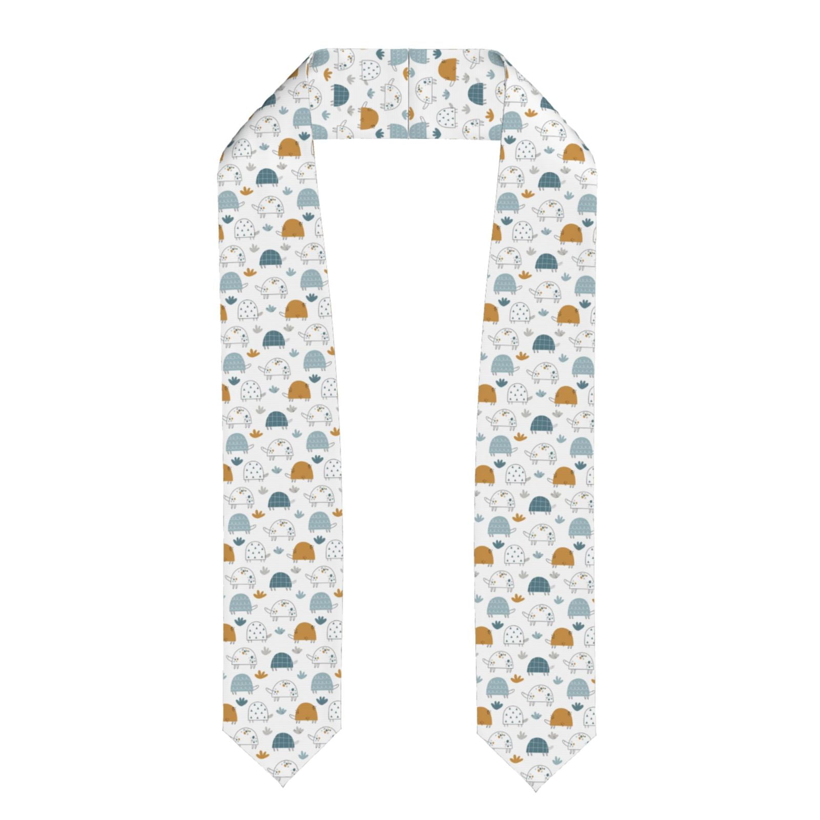 Daiia Cute Doodle Turtles Pattern Graduation Shawl Stole – Satin ...
