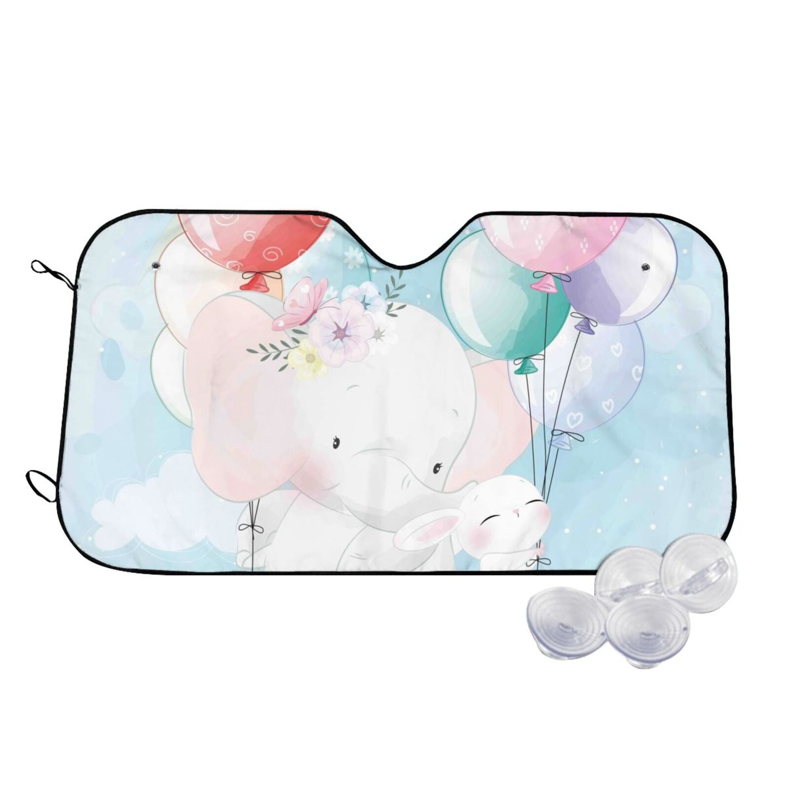 Daiia Cute Elephant Windshield Sun Shade for Car SUV Truck (Medium ...