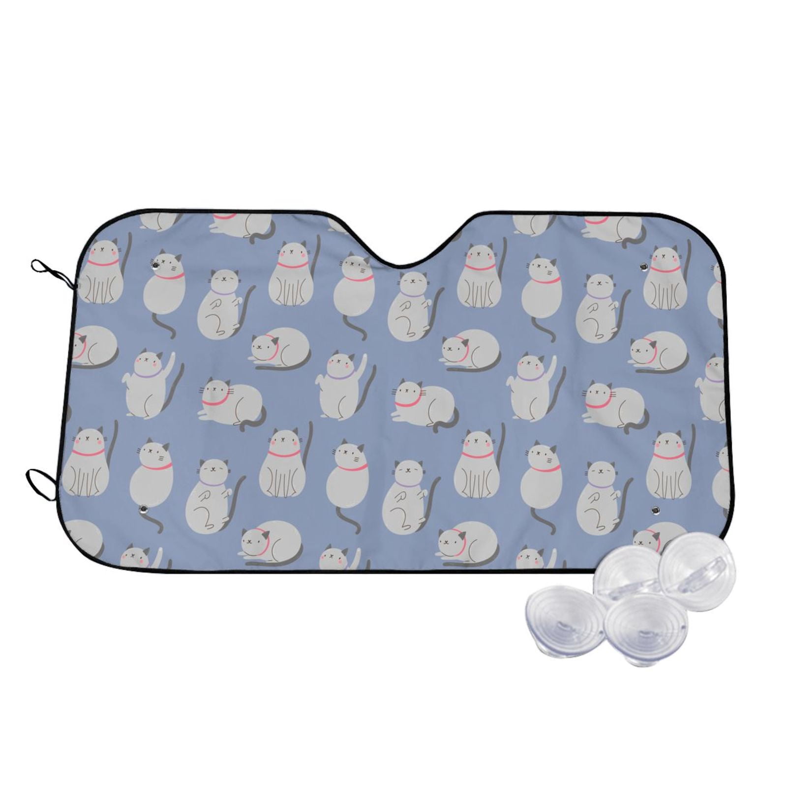 Daiia Cute Fat Cat Windshield Sun Shade for Car SUV Truck (Small ), Car ...