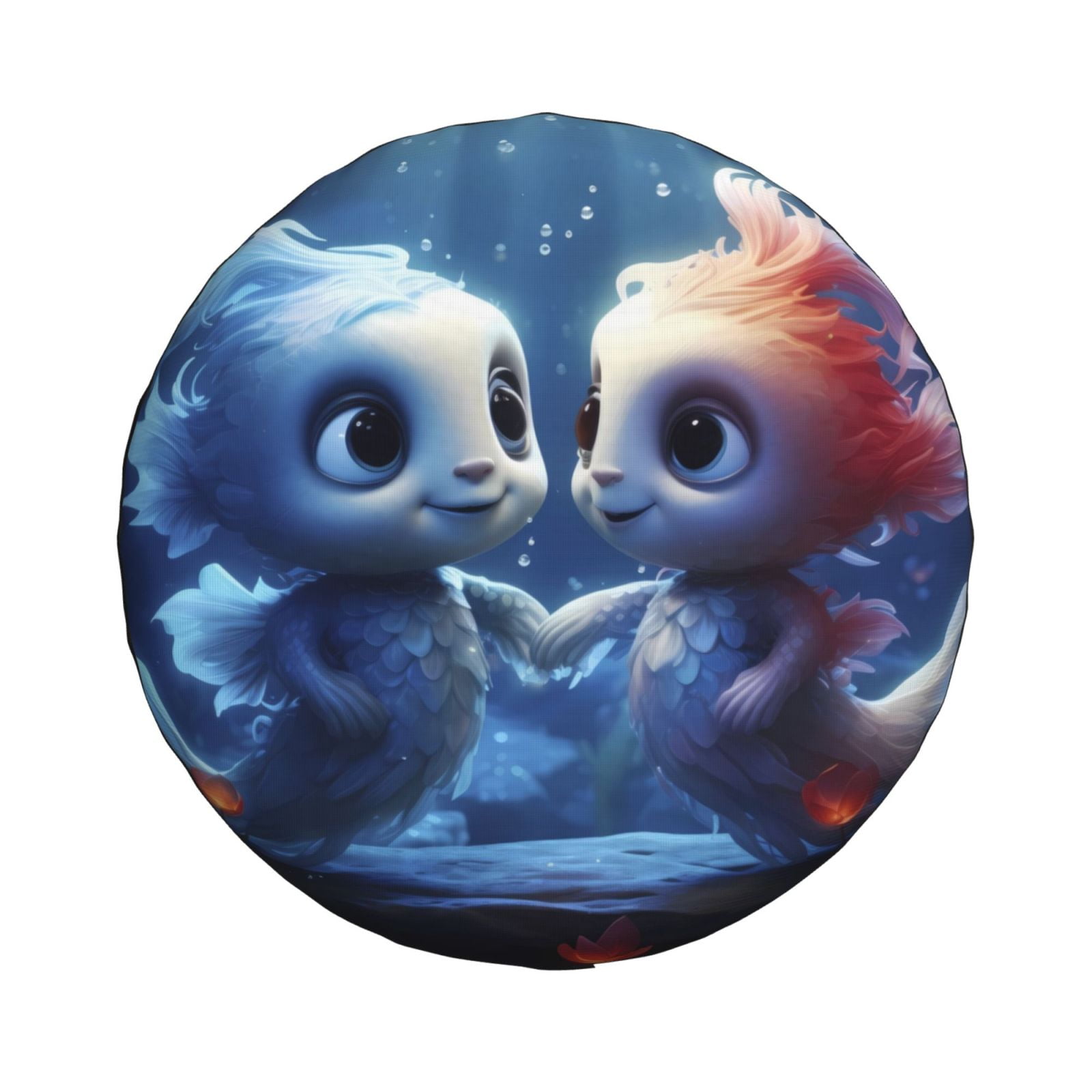 Daiia Cute Fish Flower Couple Tire Covers , Travel Trailer Camper Truck ...