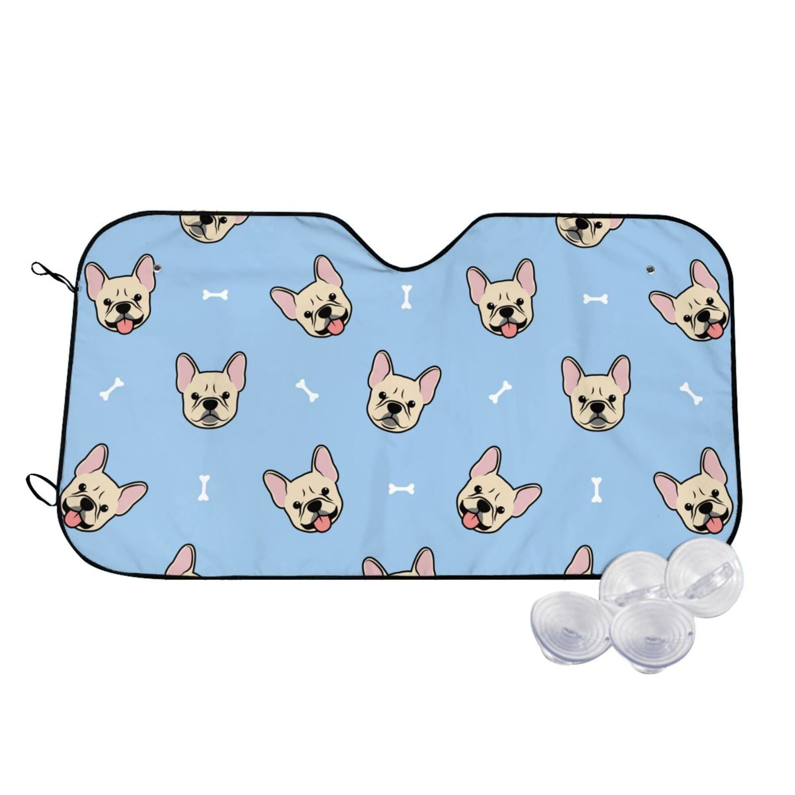 Daiia Cute French Bulldog Windshield Sun Shade for Car SUV Truck ...