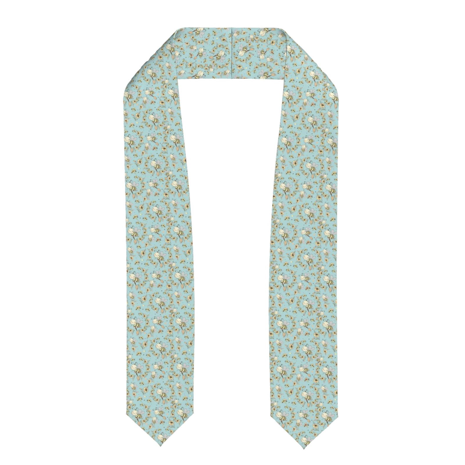 Daiia Cute Honeybees Pattern Graduation Shawl Stole – Satin Graduation ...
