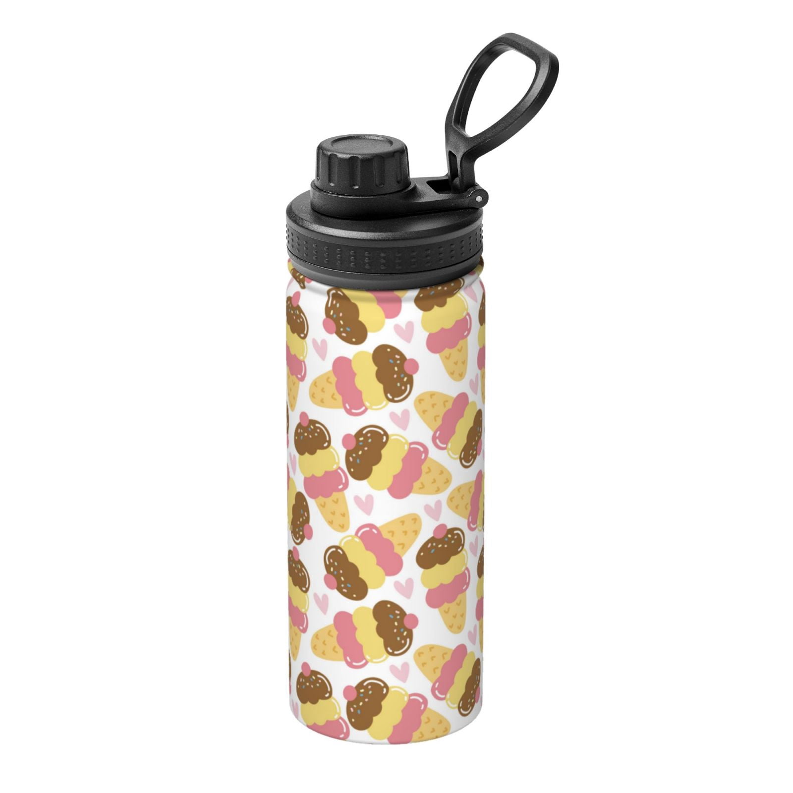Daiia Cute Ice Cream Printed 18 OZ Sports Insulated Kettle Drinking Cup ...
