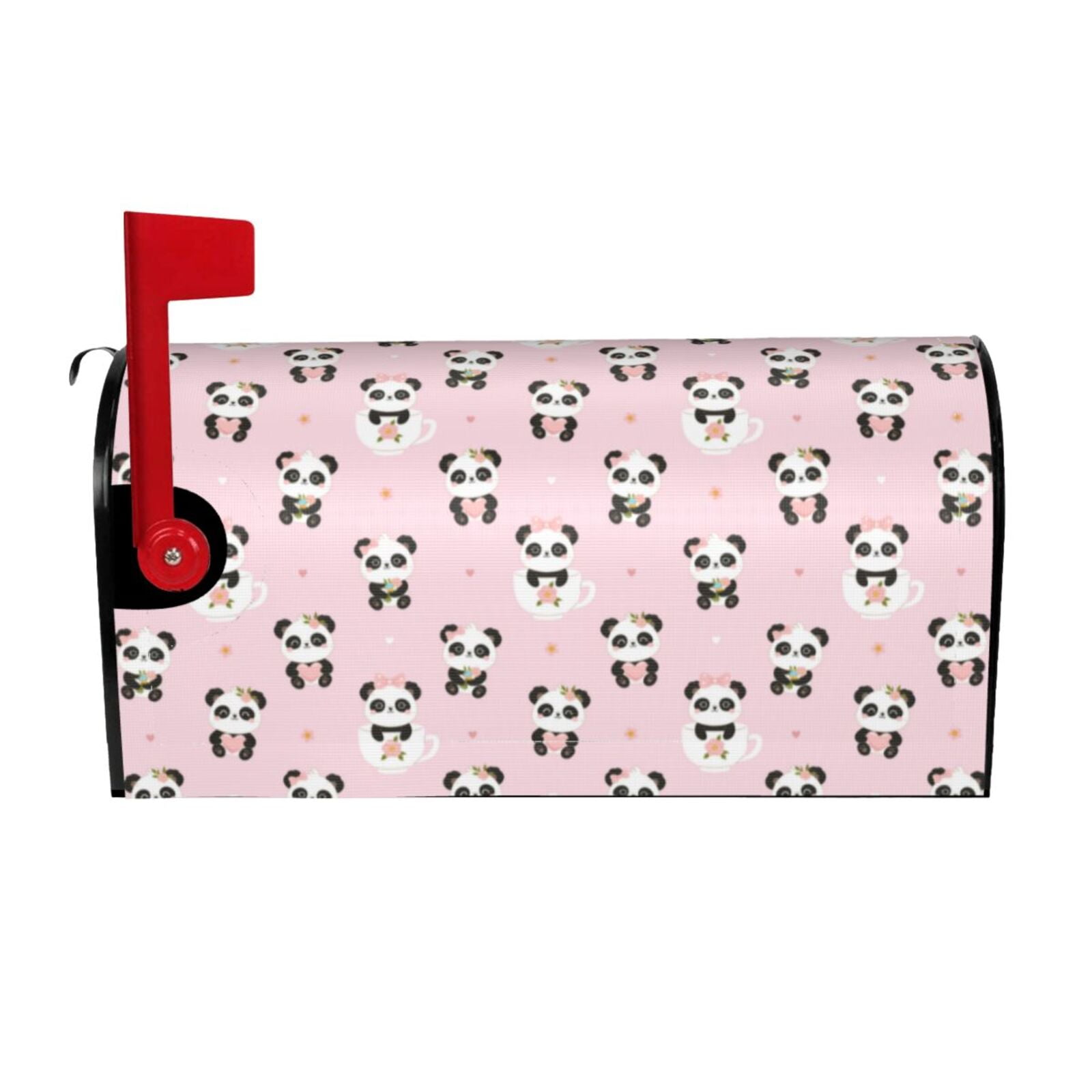 Daiia Cute Kawaii Panda Mailbox Cover , Magnetic Welcome Mailbox Wraps ...