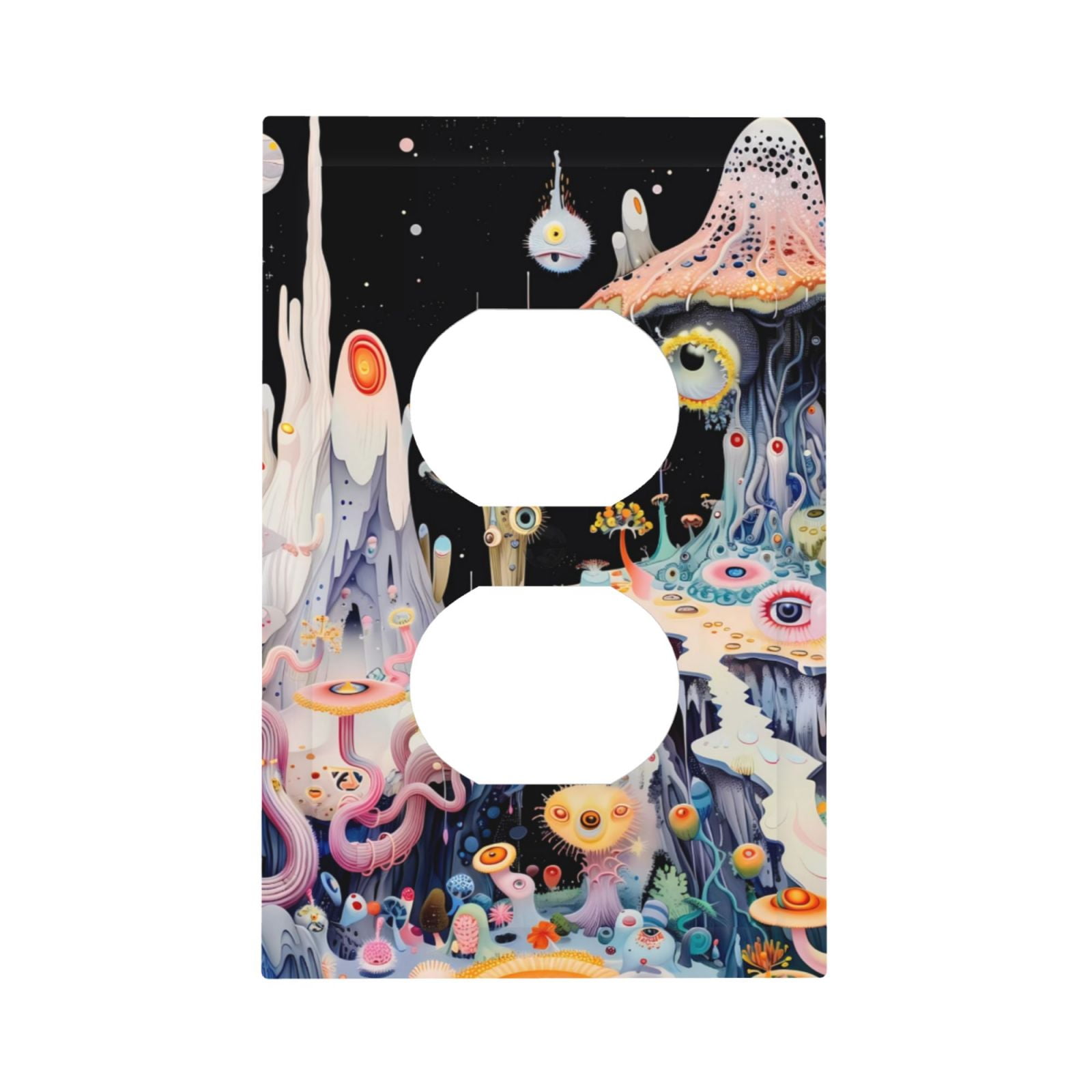 Daiia Cute Mushroom Landscape Pattern Decorator Wall Plate Child Safe ...