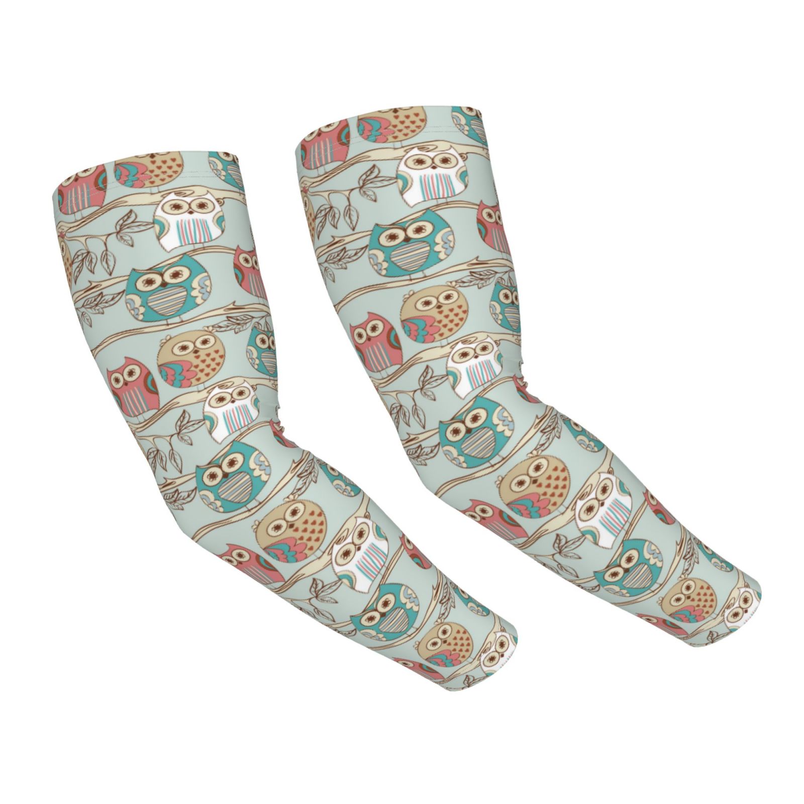 Daiia Cute Owl UV Sun Protection Arm Sleeves - Cooling Compression Arm ...
