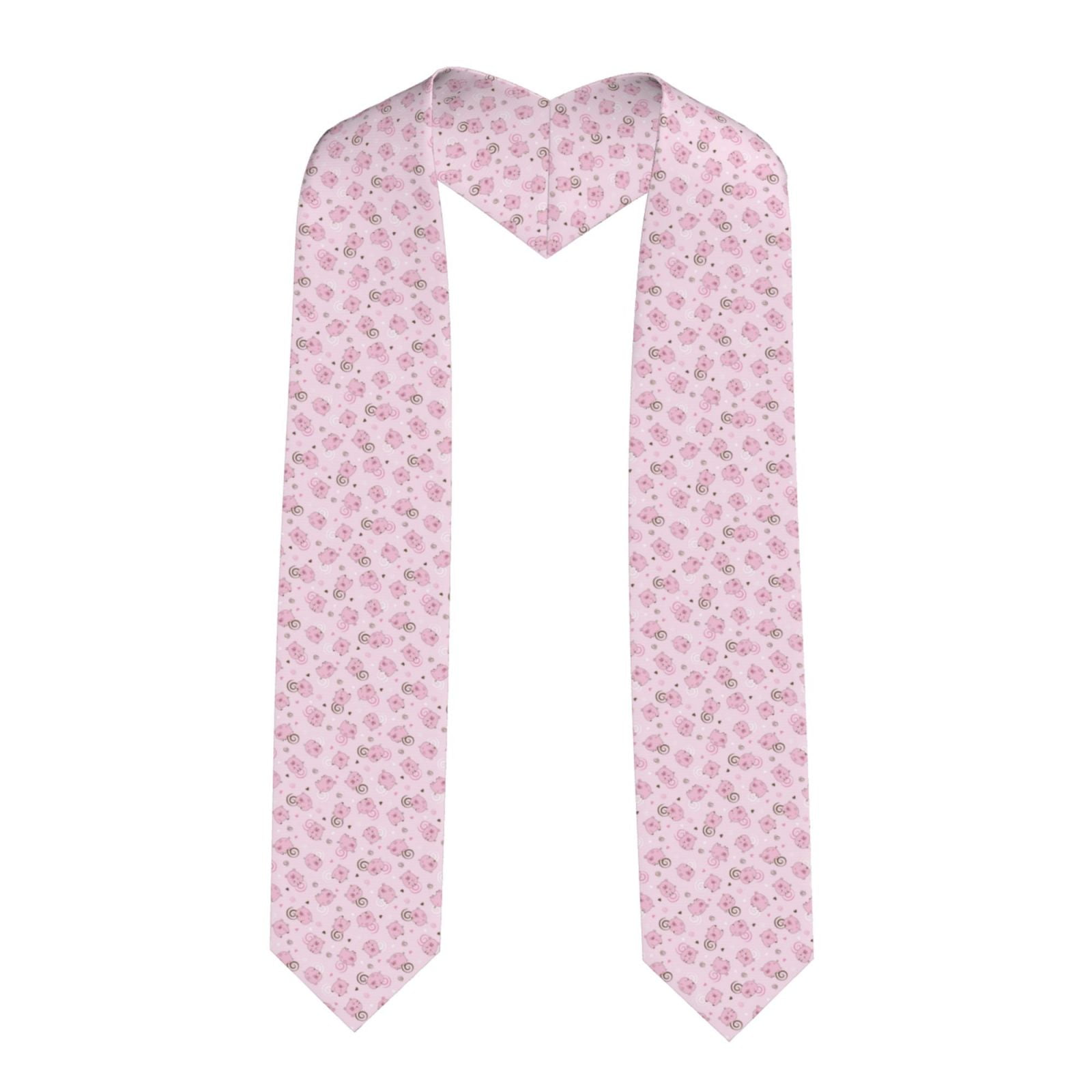Daiia Cute Pig Pattern Graduation Shawl Stole – Satin Graduation Stole ...