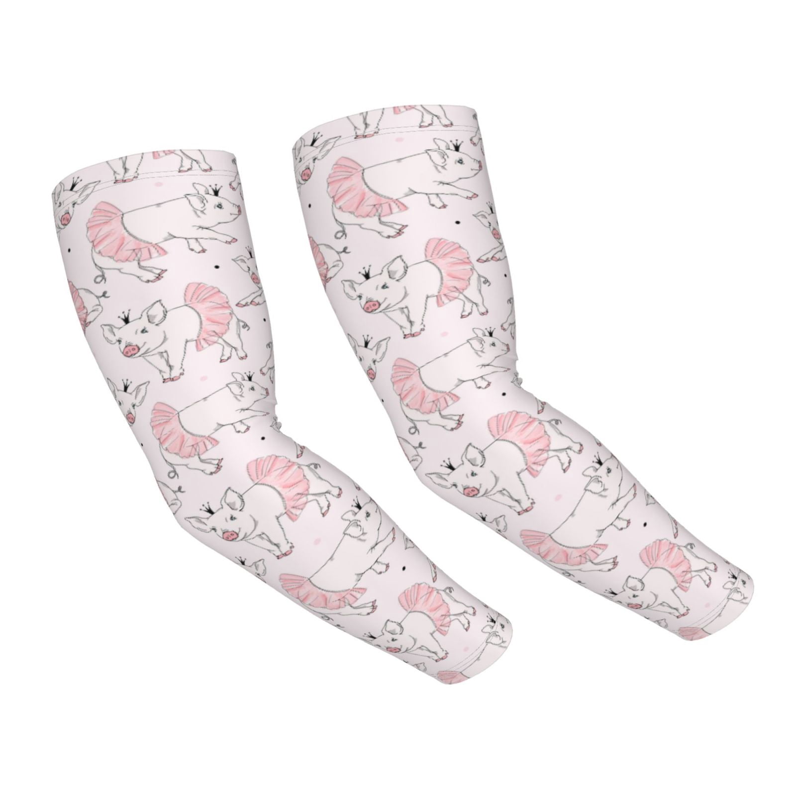 Daiia Cute Piggy Ballerina UV Sun Protection Arm Sleeves - Cooling ...