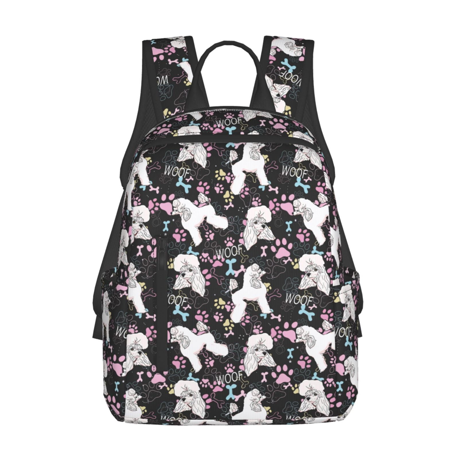 Daiia Cute Poodle Dog School Backpack for Men and Women Lightweight ...