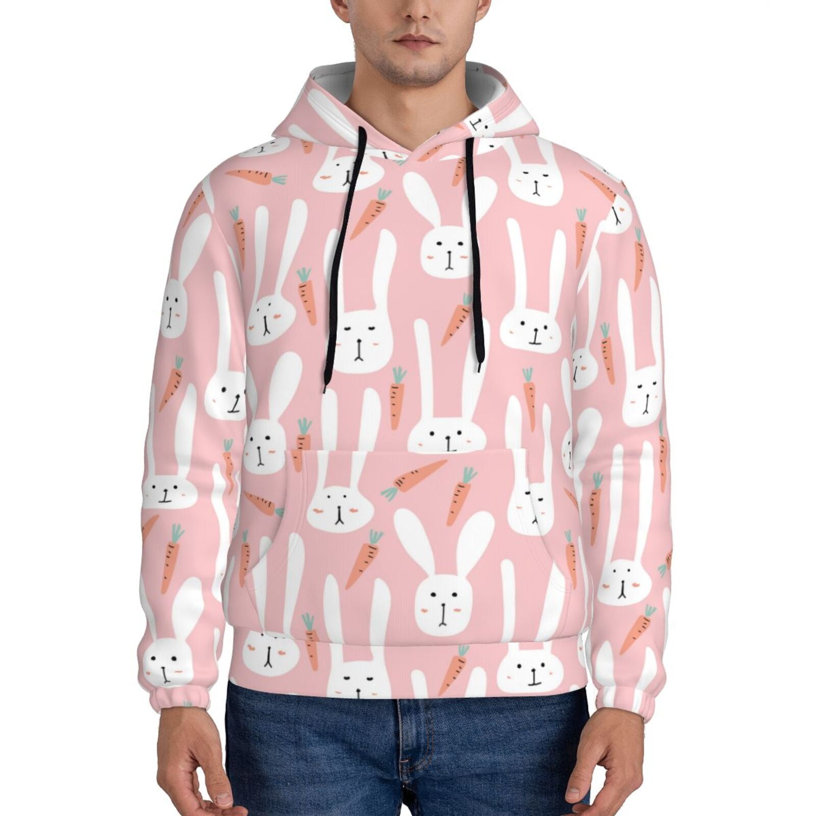 Daiia Cute Rabbit Carrot for Men's Fashion Hoodies & Sweatshirts with ...